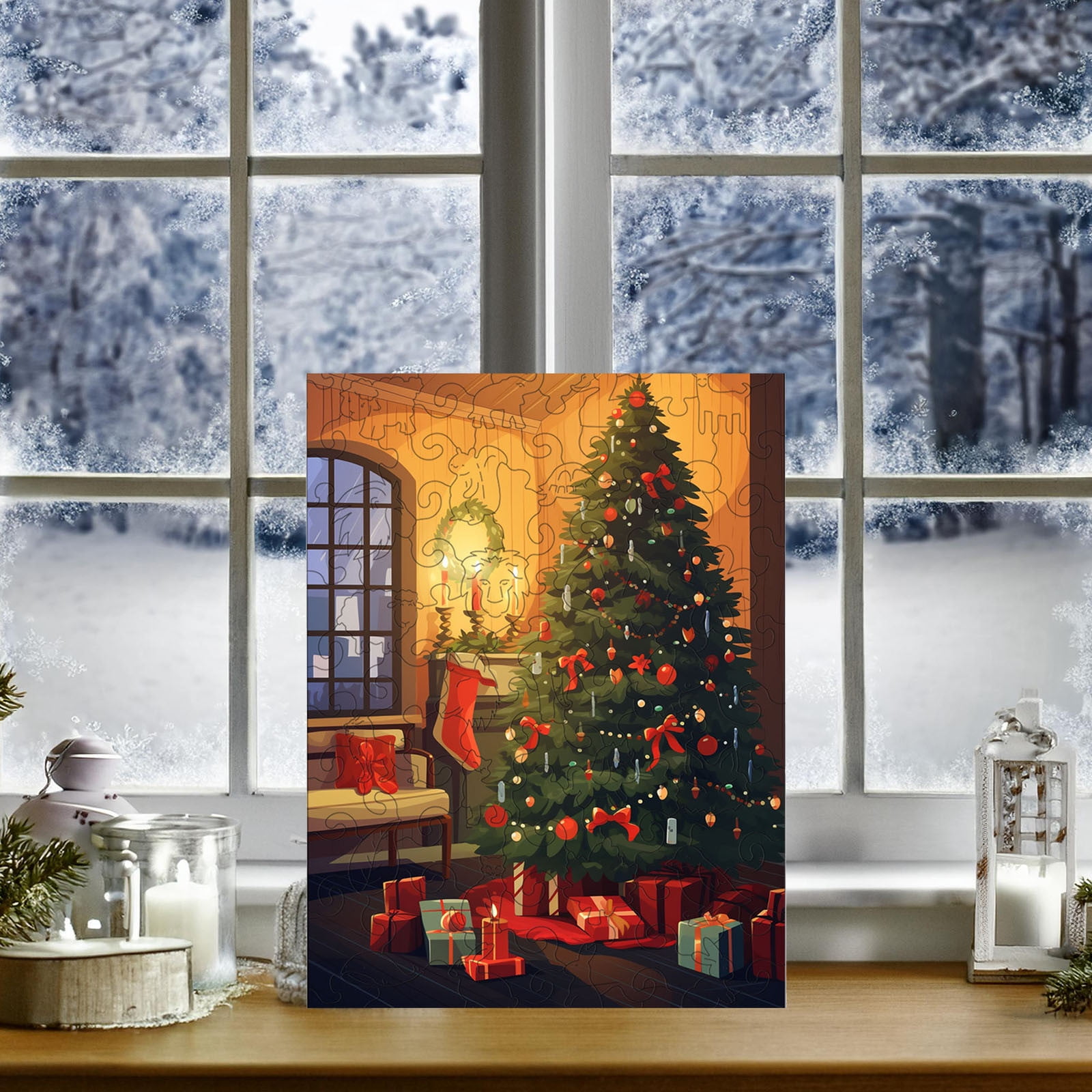 Vikakiooze Christmas Decor Christmas Three Dimensional Irregular Shaped ...