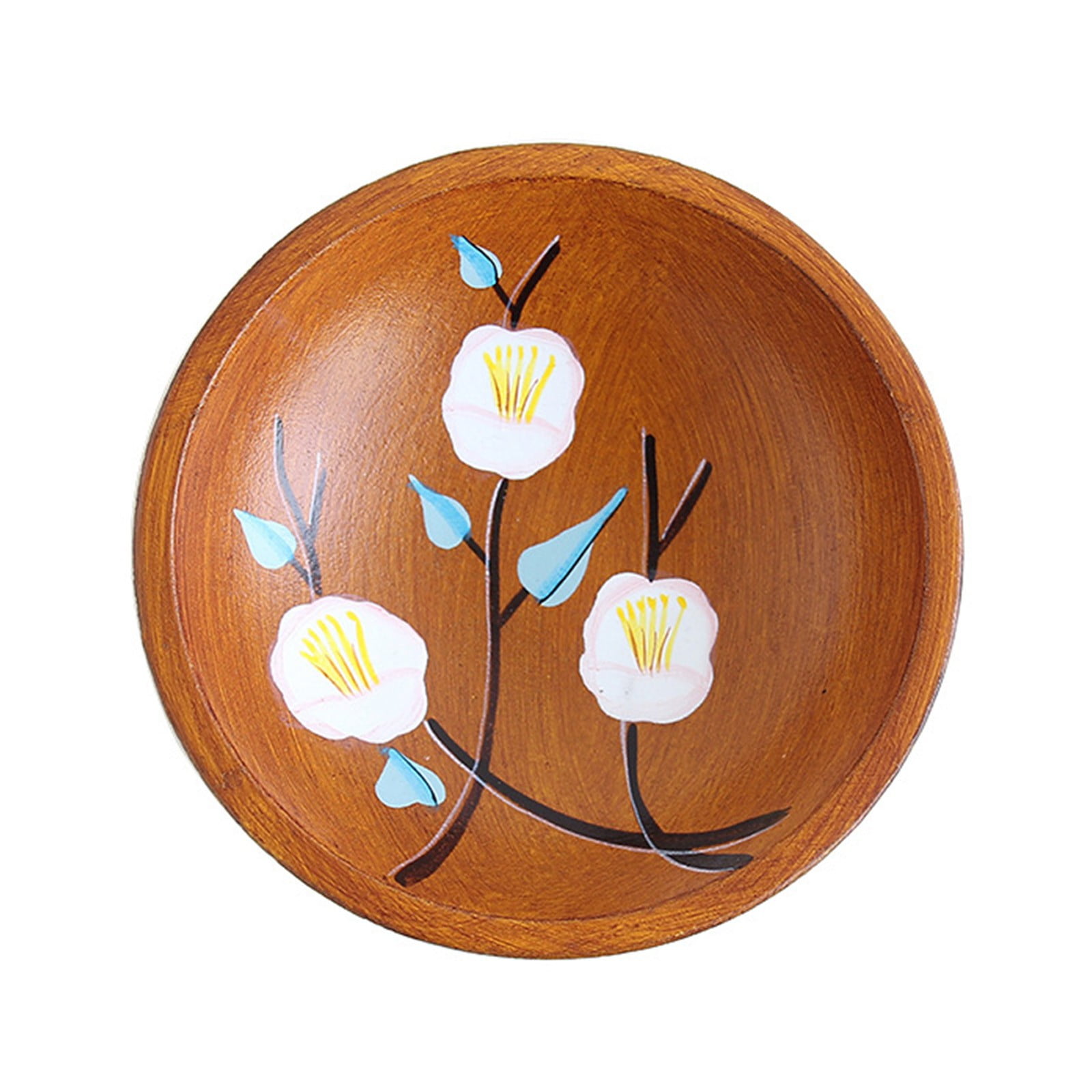 Vikakiooze Colorful Wooden Circular Peach Storage Basin Tea House ...