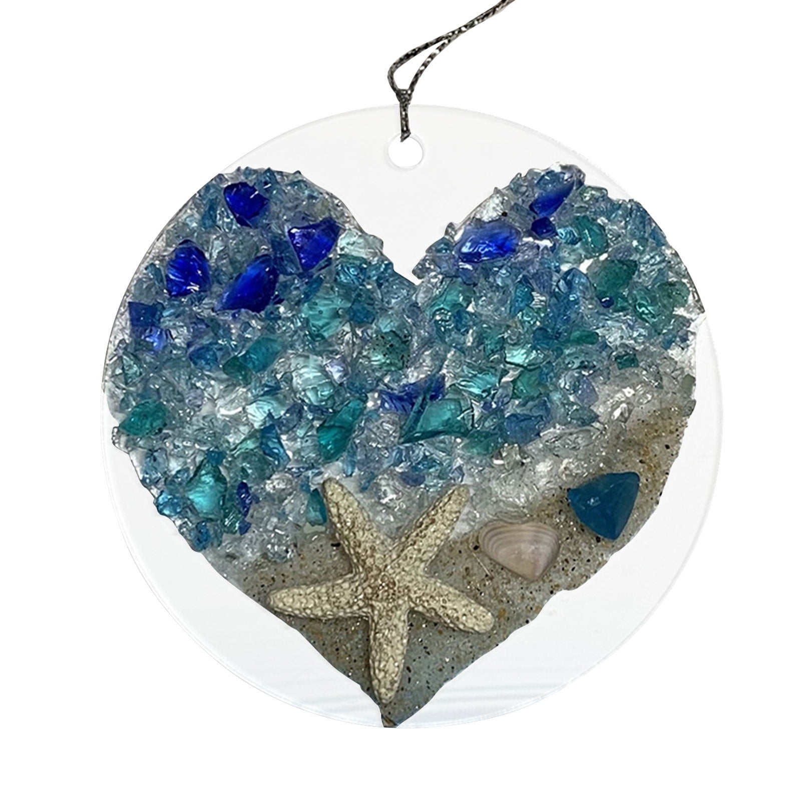 Vikakiooze Crashing Beach Suncatcher For Window - Beach Glass ...
