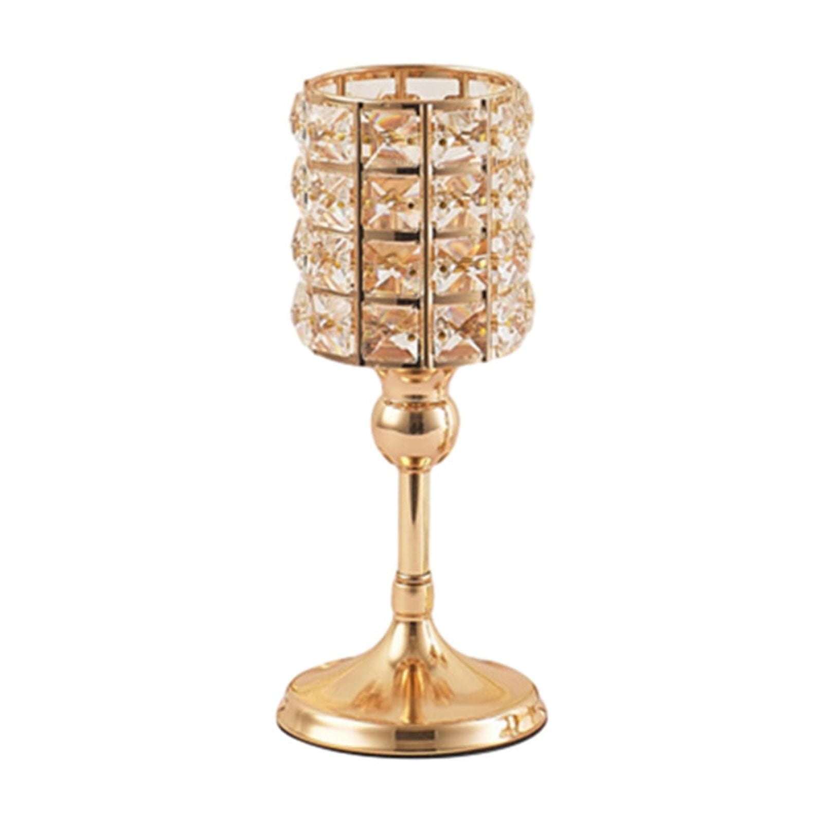 Vikakiooze Crystal Metal Candle Crystal Beads Bling Tea Light ...