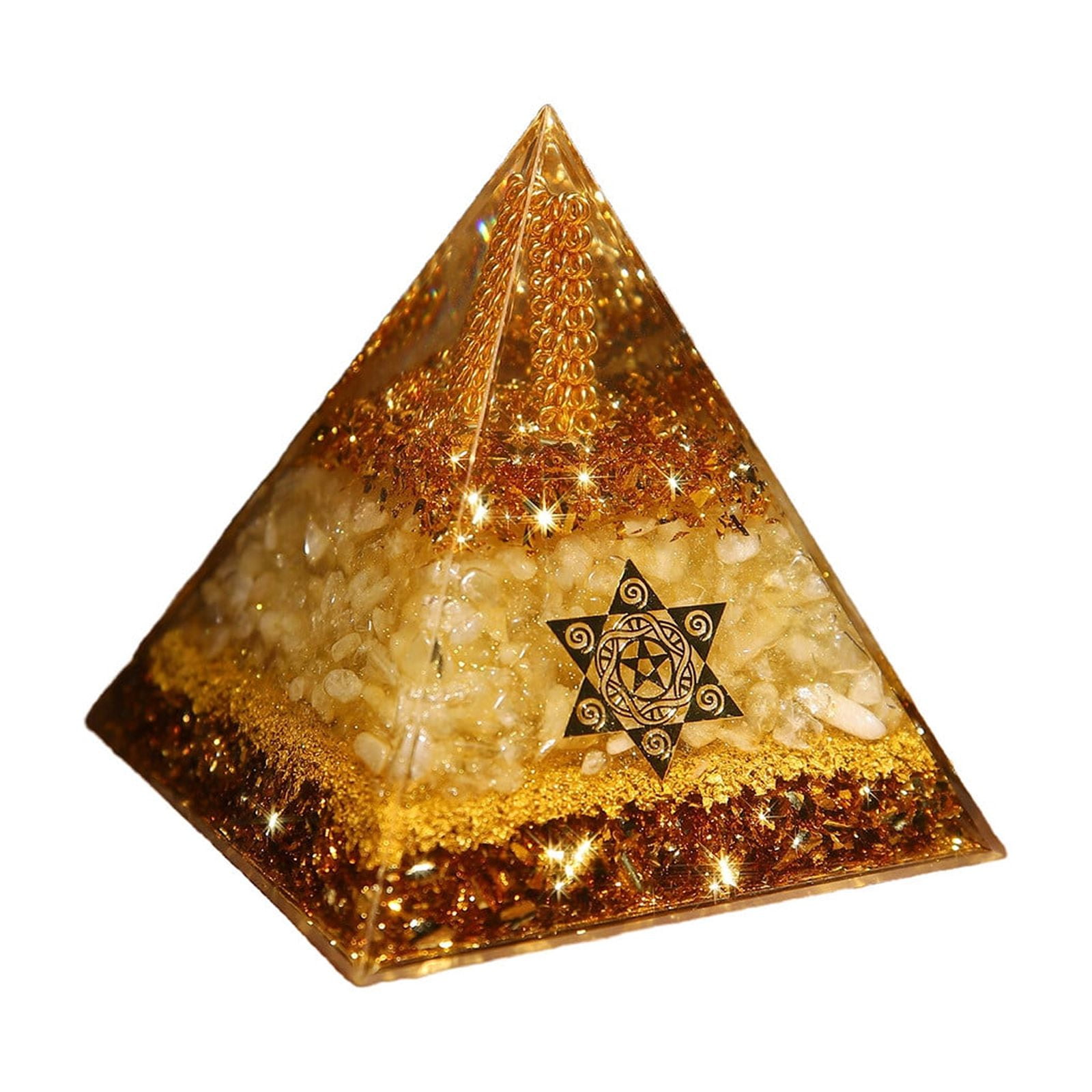 Vikakiooze Crystal Pyramids Energy Tower Crystal Gravel Drip Resin Home ...