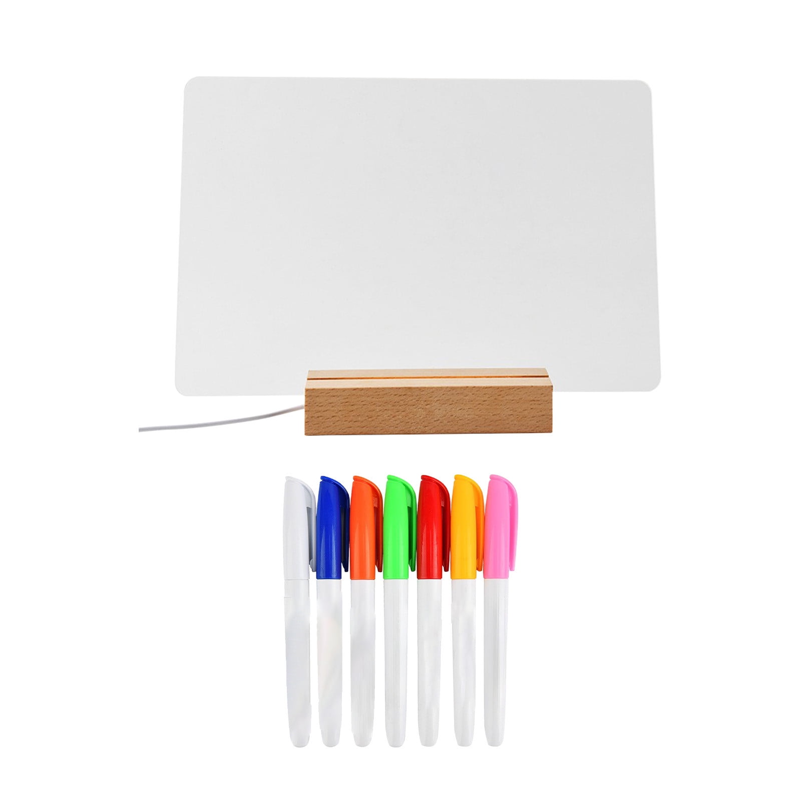 Vikakiooze DIY Erasable Vertical Desktop Luminous Writing Board ...