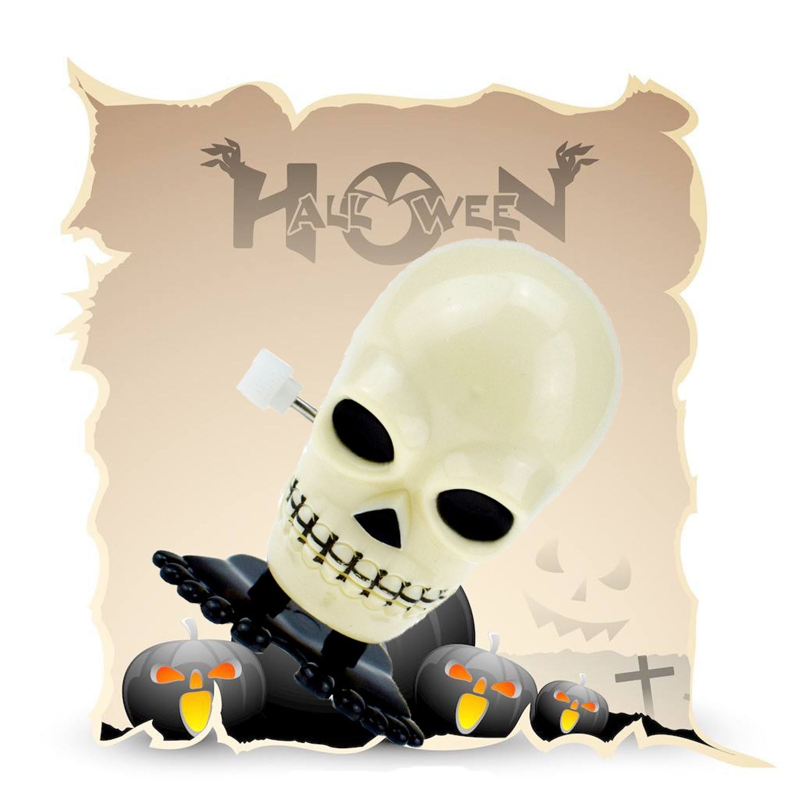 Vikakiooze Dazzling jumping skeletons for Halloween gift clockwork toys ...