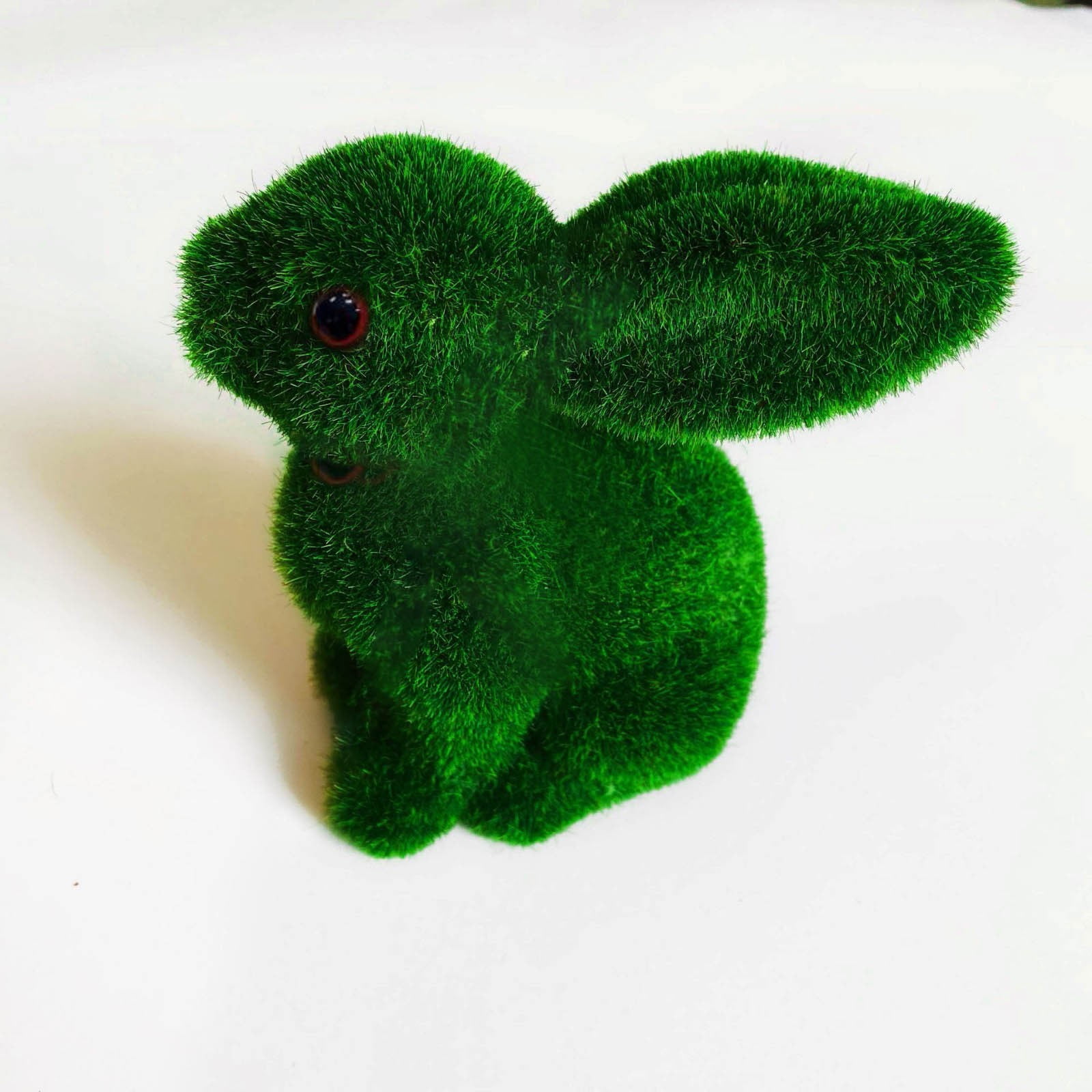 Vikakiooze Easter Decorations, Grass Rabbit Easter Furry Flocked Bunny ...