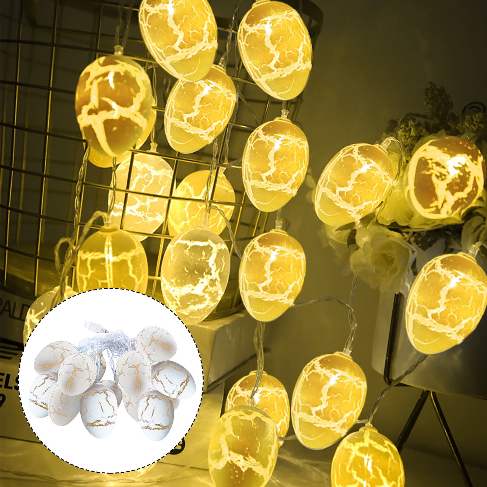 Vikakiooze Easter Led String Lights, Easter Eggs Wire String Lights ...