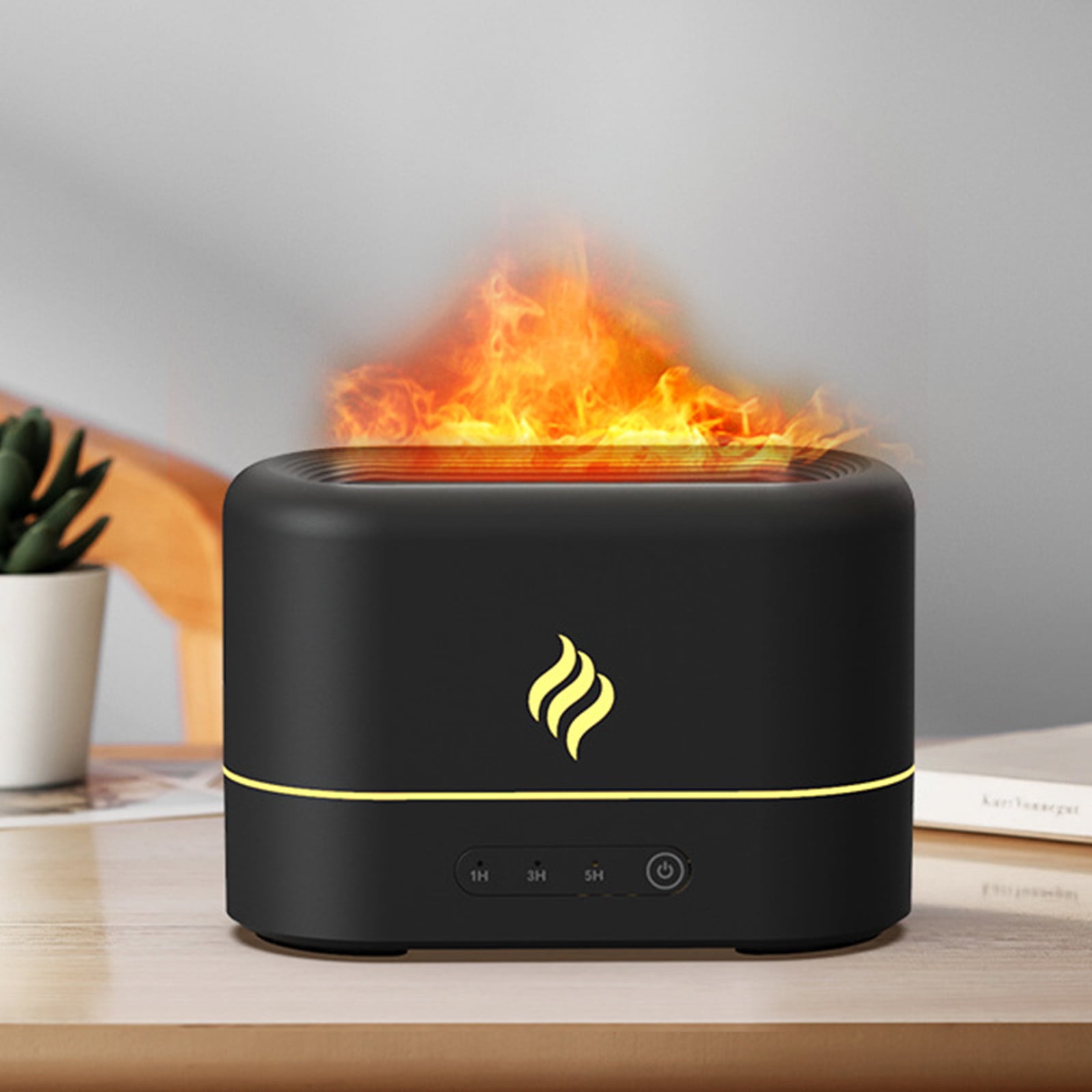 Vikakiooze Flame Humidifier For Bedroom, Essential Oil Diffuser Cool ...
