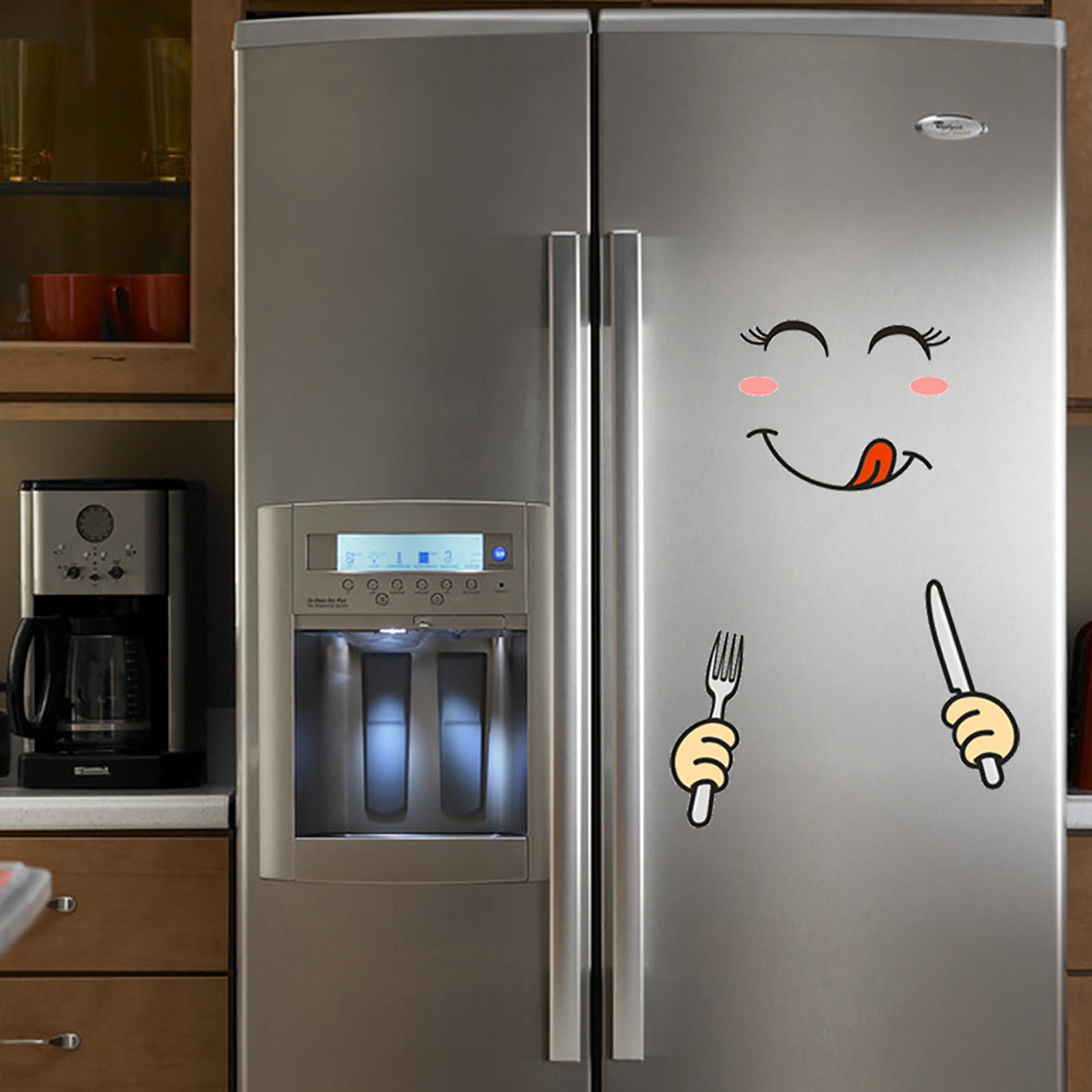 Vikakiooze Fridge Sticker,Cute Sticker, Fridge Happy Delicious Face ...