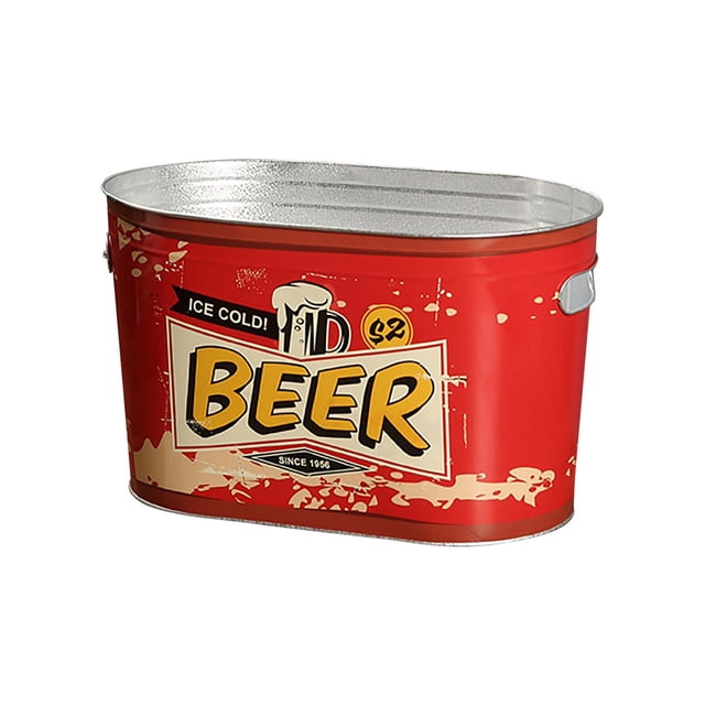 Vikakiooze Galvanized Metal Ice Buckets Beverage Tubs for Parties Large ...