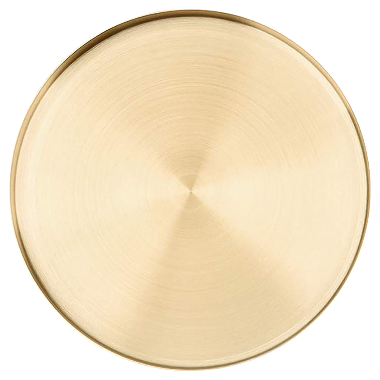 Vikakiooze Golden stainless steel round straight side tray, light ...