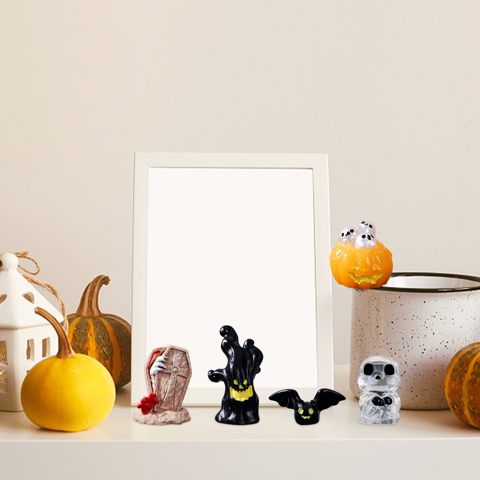 Vikakiooze Halloween Decorations Outdoor, Miniature Glowing-in-the-dark ...