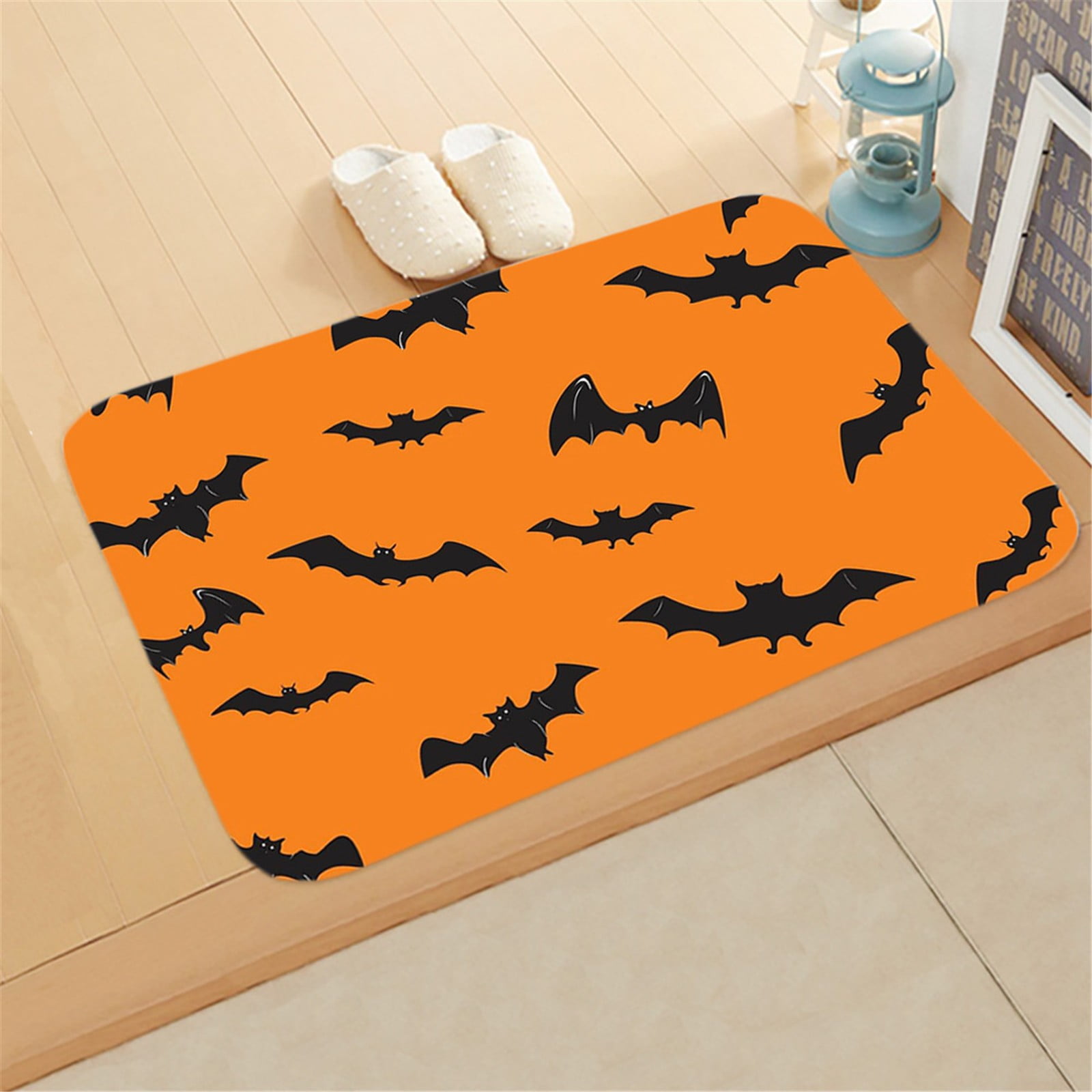 Vikakiooze Halloween Letters Home Door Mat Absorbent Mat Living Room ...
