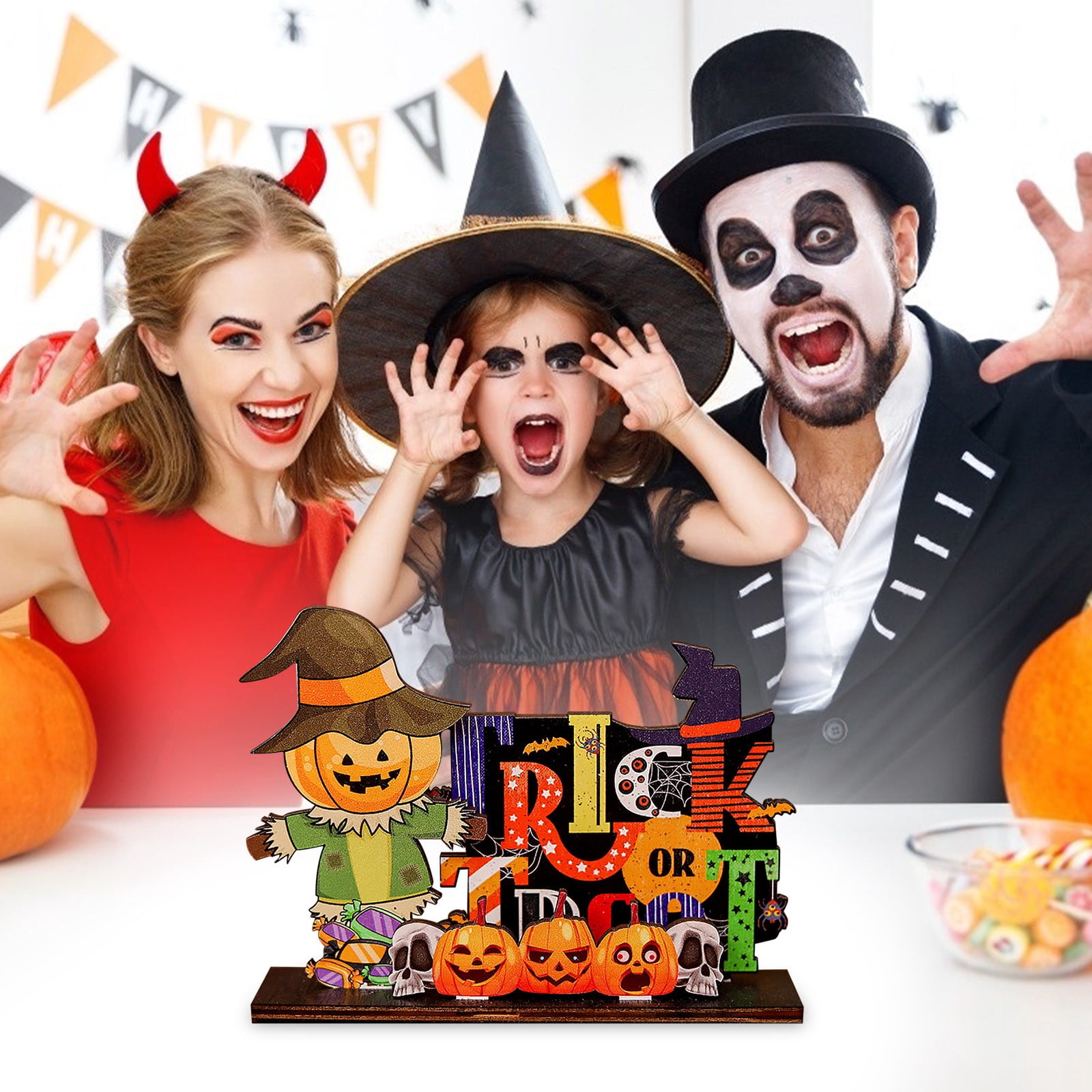 Vikakiooze Halloween Party Favors Halloween Decorations Props Wooden ...