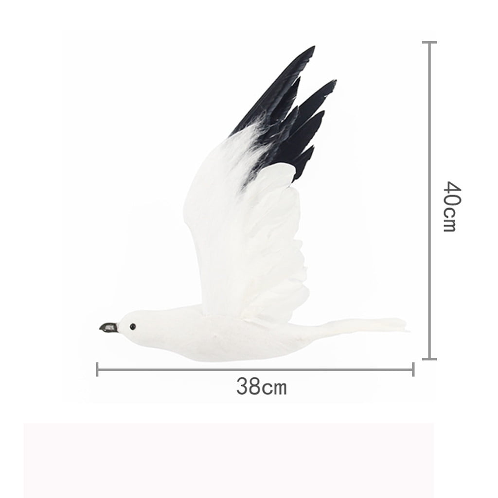 Vikakiooze Home Decor , 1PC Fake Artificial Feathered Seagull Decoy ...