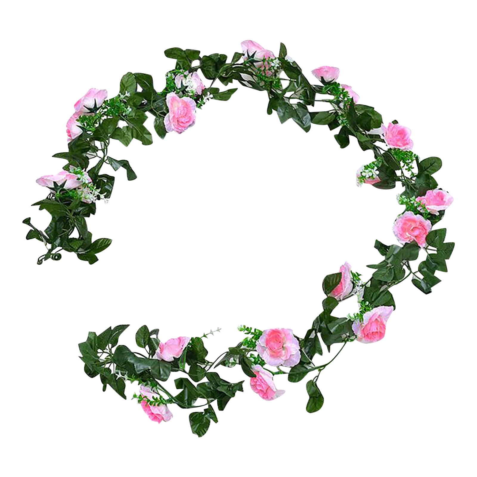 Vikakiooze Home Decor , Artificial Rose Flower Rattan Wall Hanging ...