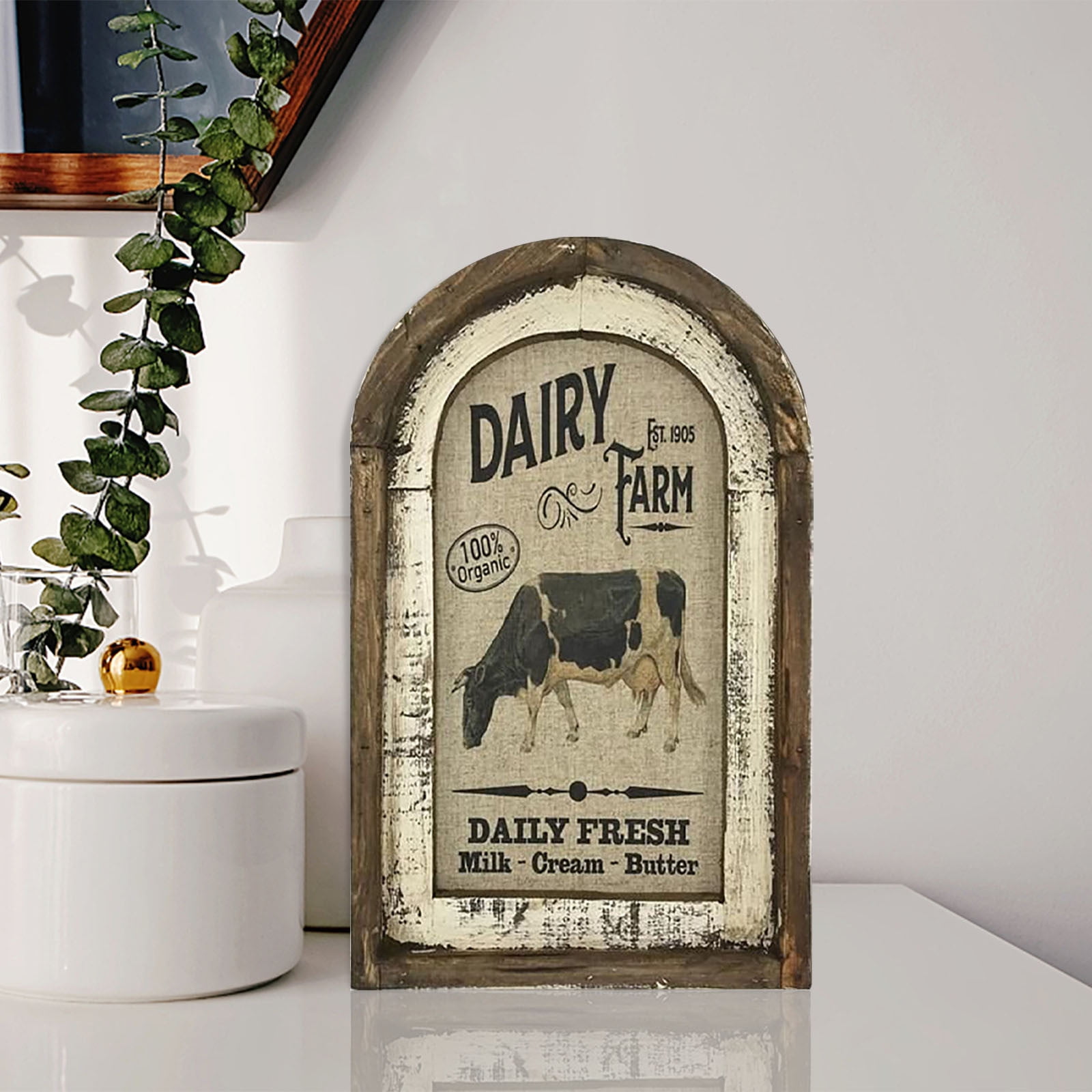 Vikakiooze Home Decor Cows Wall Art Rustic Decor Home Art Decorative ...