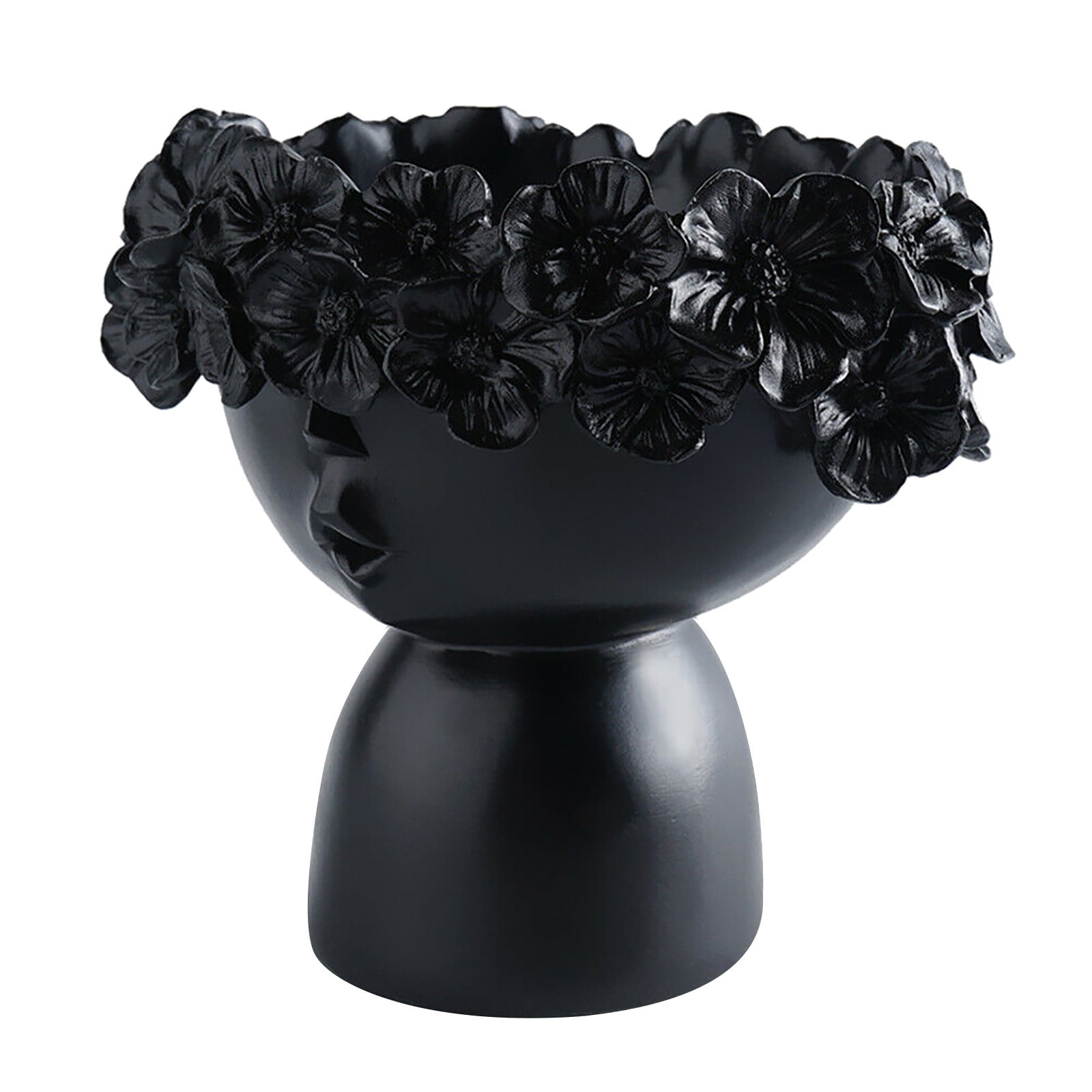 Vikakiooze Home Decor Cute Flower Wreath Girl Vases Crown Doll Head ...