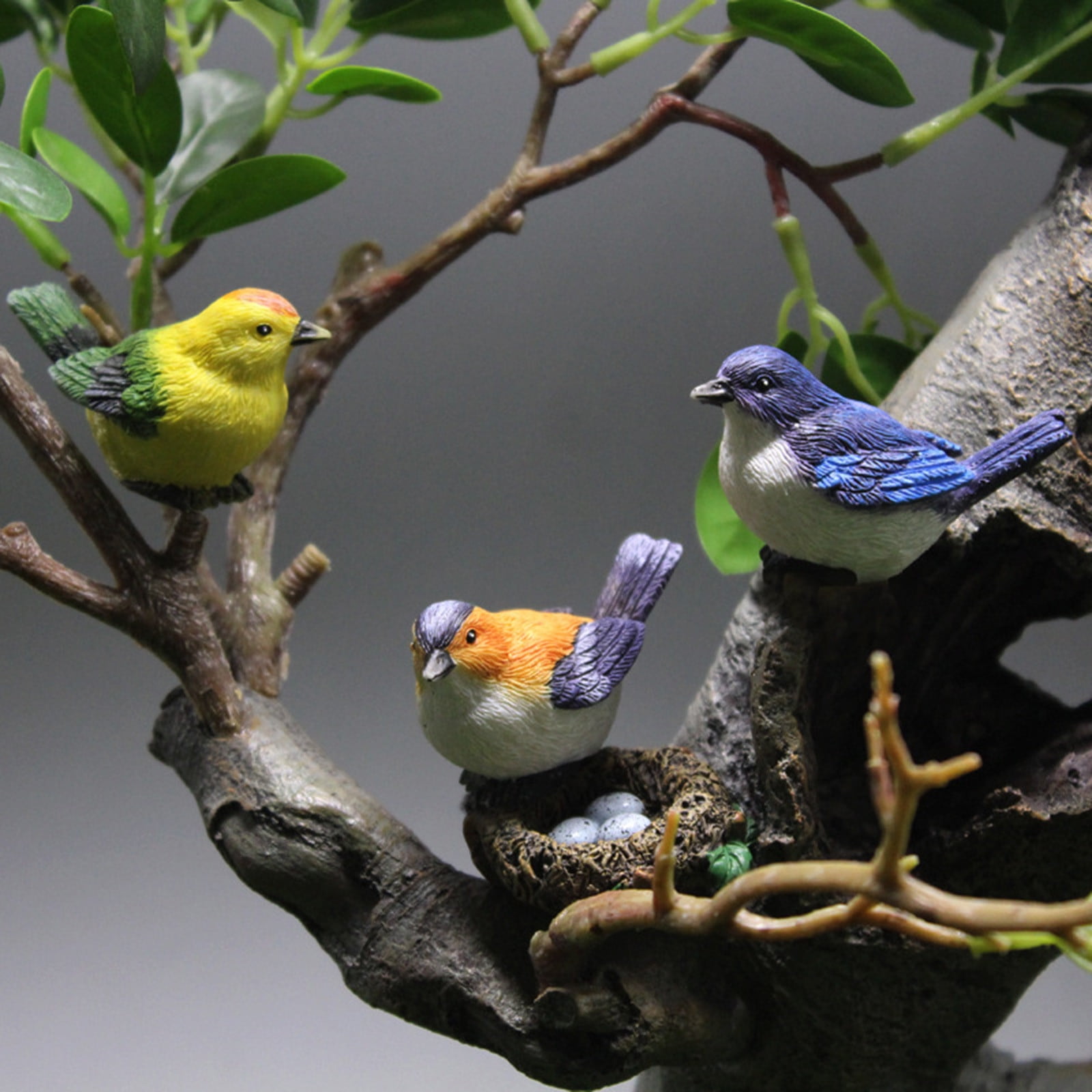 Vikakiooze Home Decor MiMiniature Garden Resin Bird Decoration ...