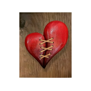 Rustic Western Distressed Faux Wooden Barbed Wires Heart Plaque Wall ...