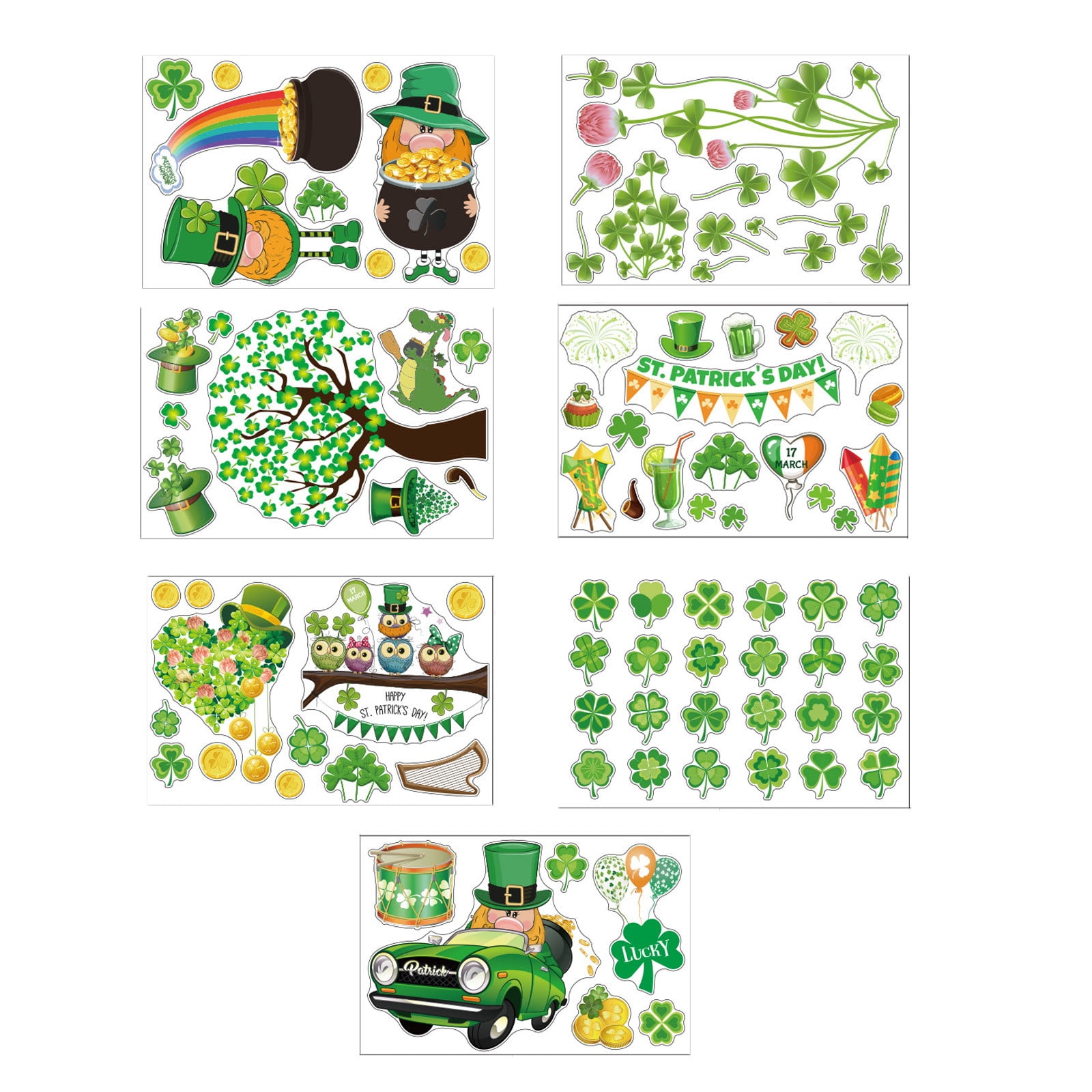 Vikakiooze Home Decor , Set of St. Patrick's Day Window Stickers Irish ...