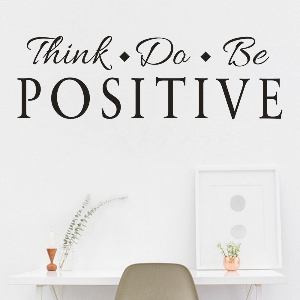 Vikakiooze Home Decor Think Positive Removable Art Vinyl Mural Home ...