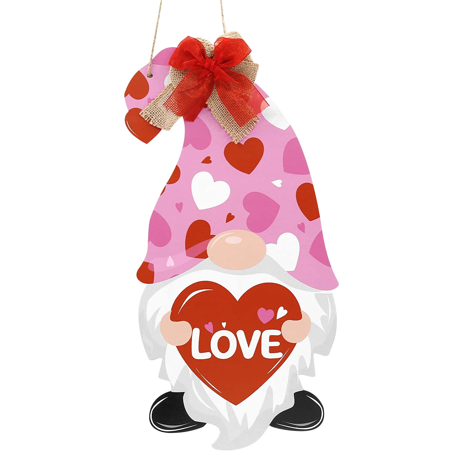 Vikakiooze Home Decor , Valentine's Day Dwarf Door Sign Wooden Door ...