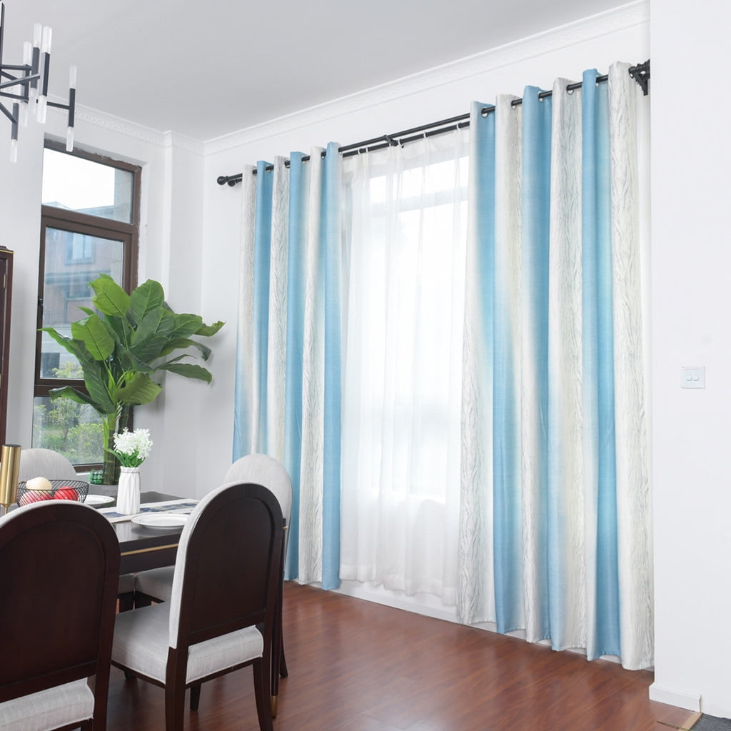 Vikakiooze Leaves Sheer Curtain Tulle Window Treatment Voile Drape ...