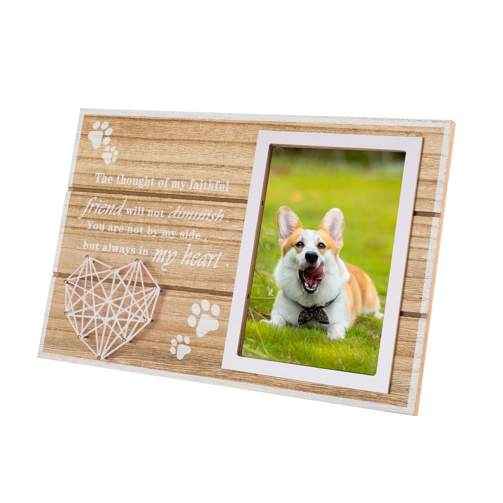Vikakiooze Pet Memorial Gifts,Paw Print-s Sympathy Picture Frame For ...