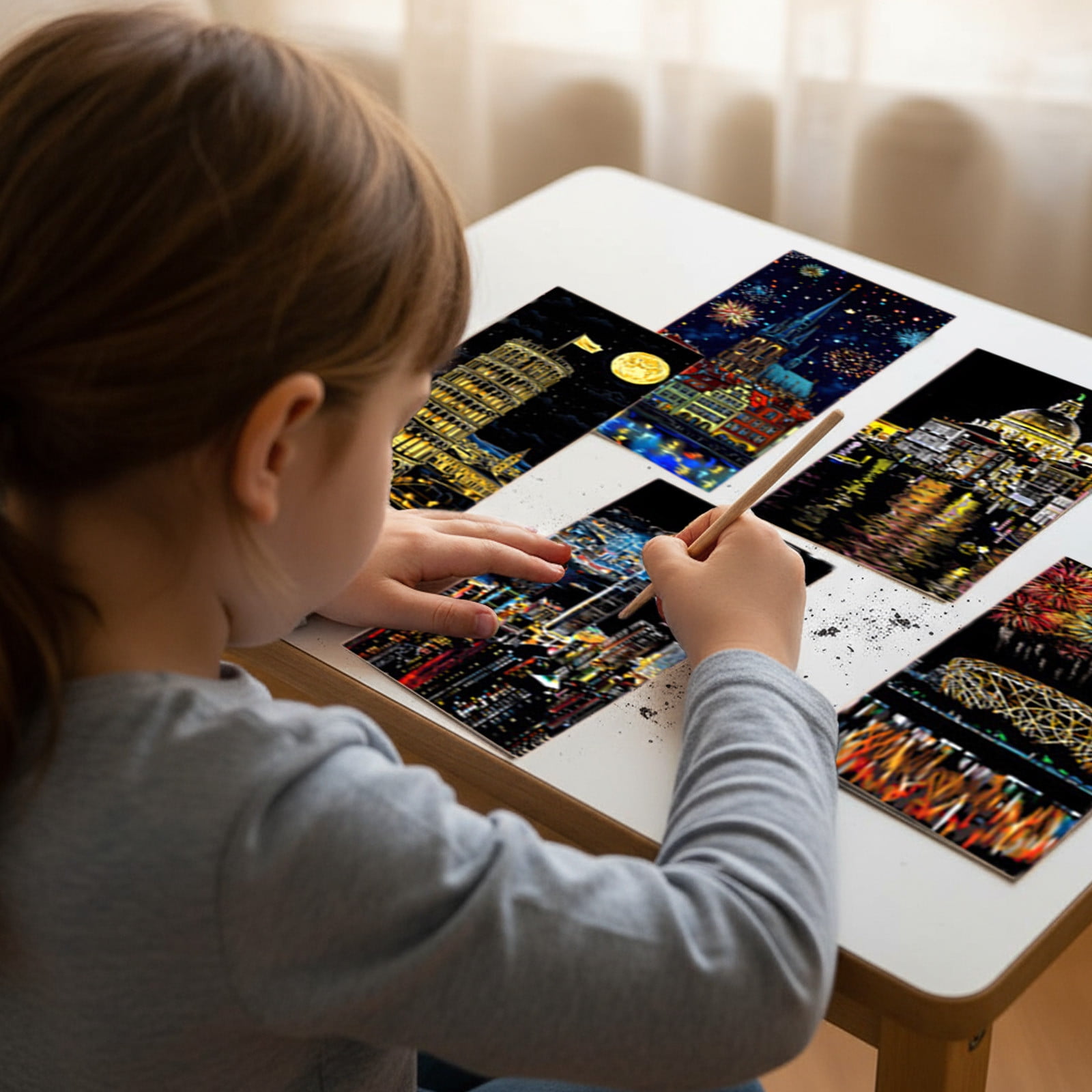 Vikakiooze Scratchboard Crafts For Kids And Adults Paper Colorful ...