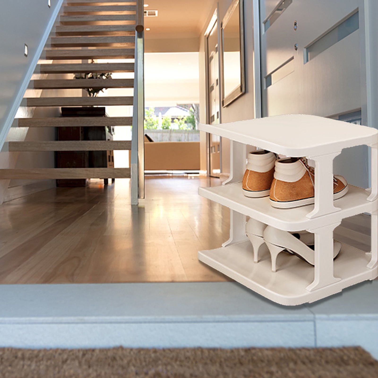 Vikakiooze Shoe Rack Mini Narrow Layered Partition Shoe Storage ...