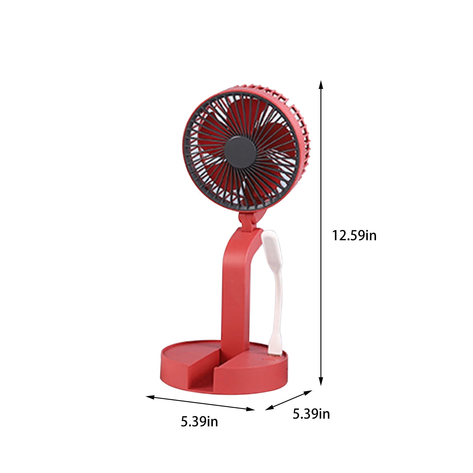 Vikakiooze Small Fan Folding Retractable Fan With Led Lights, Mini Fan ...
