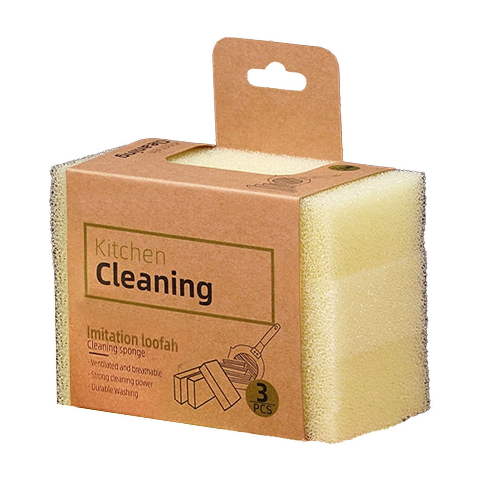 Vikakiooze Sponge Wipe Sponge Scouring Pad Kitchen Dishwashing Brush ...