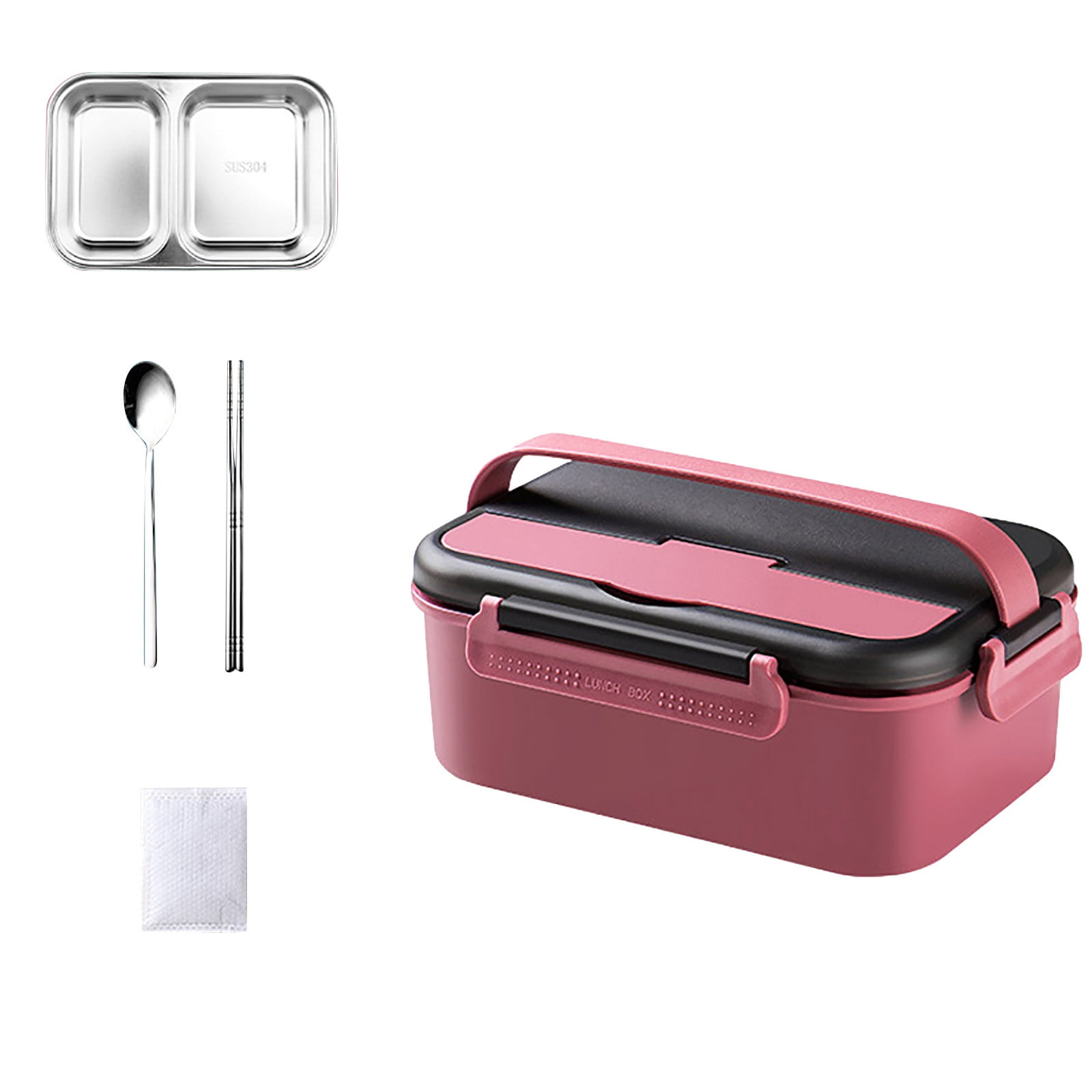 Vikakiooze Stainless Steel Self-Heating Bento Box with Spoon and ...