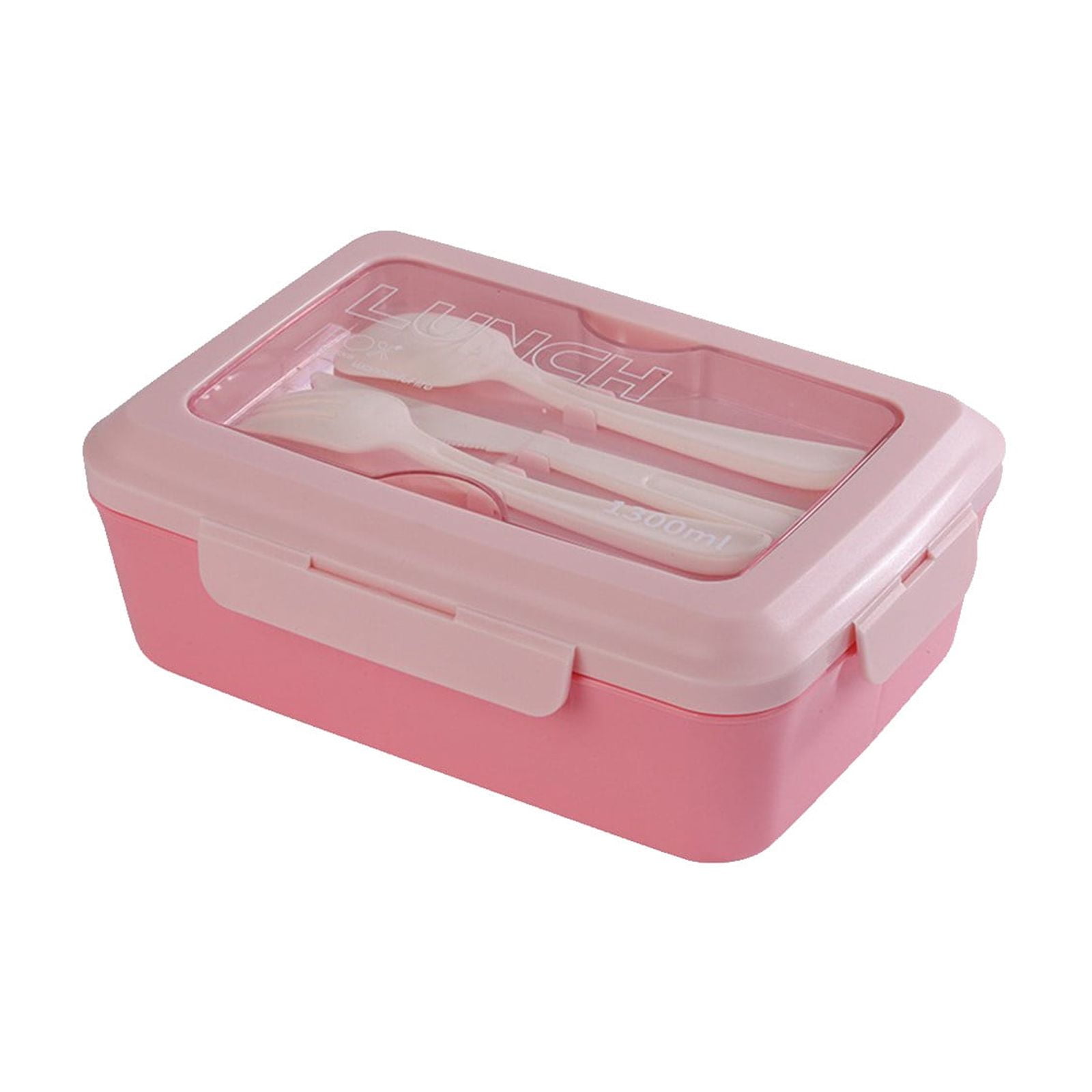 Vikakiooze Three Spaces Plastic Lunch Box For Students And Office ...