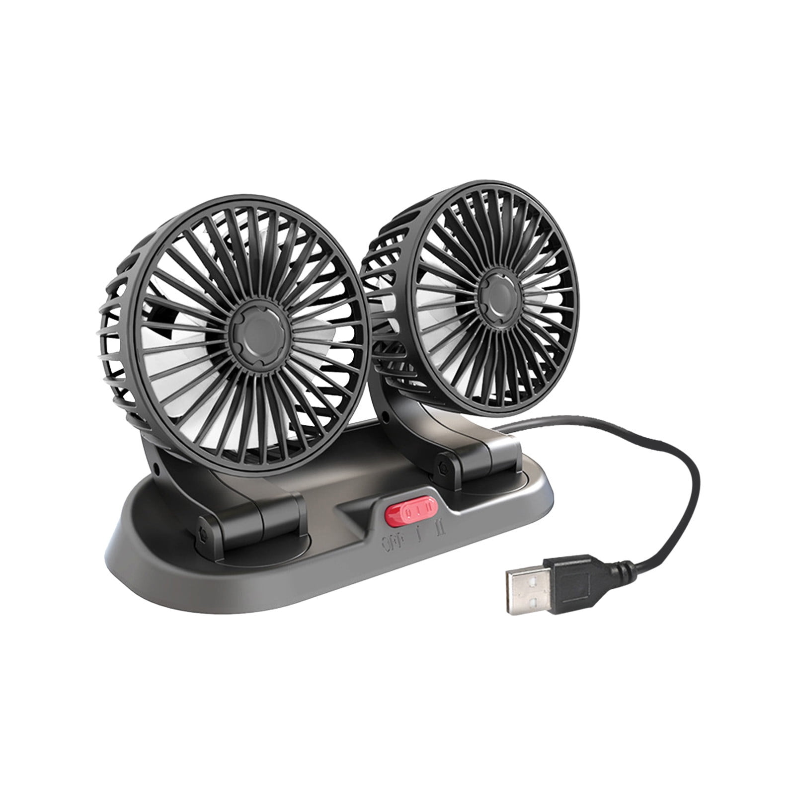 Vikakiooze Small Universal Adjustable USB Dual Fan, Portable for Car ...