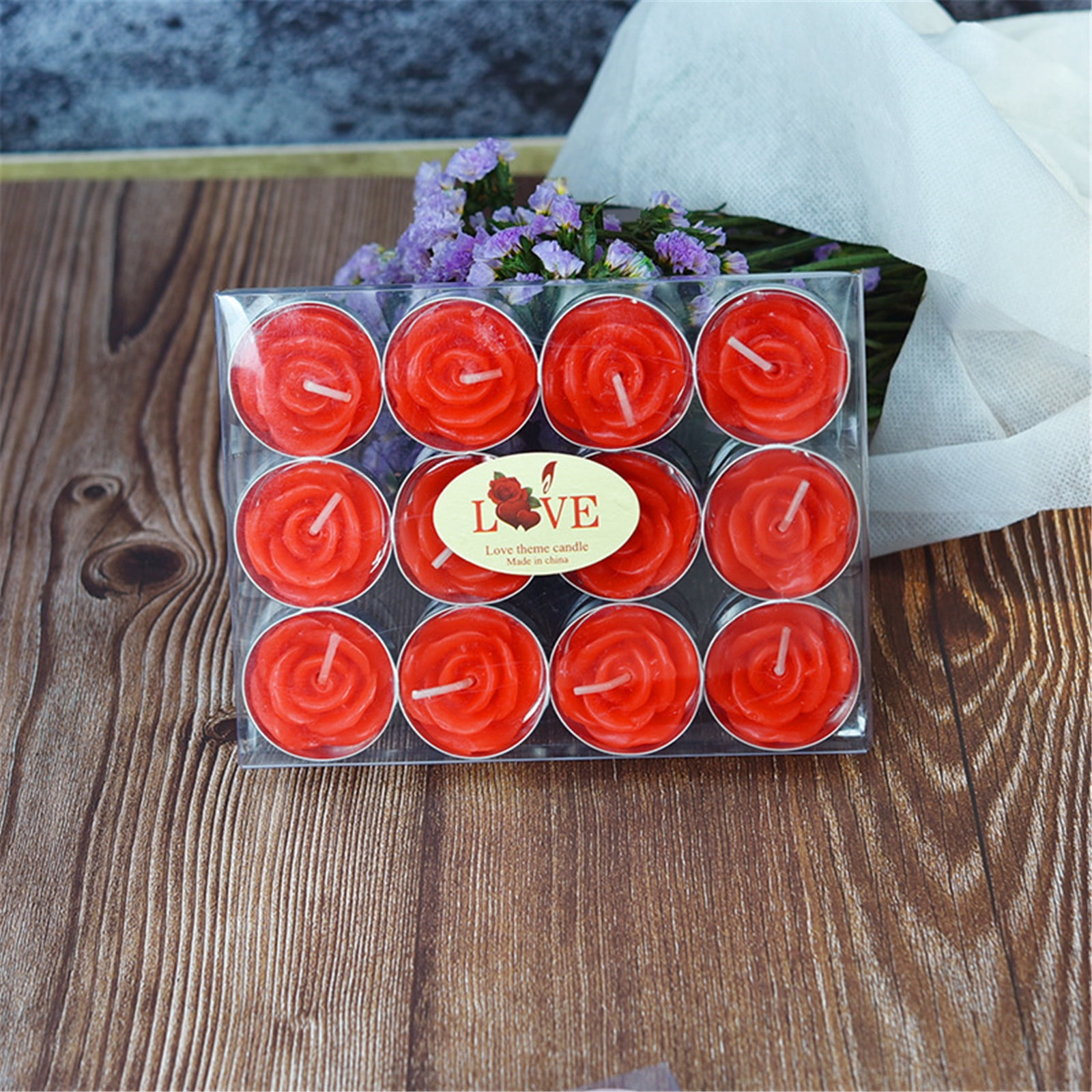 Vikakiooze Valentines Day Decor ,Home Decor 12 Pieces Rose Tealight ...