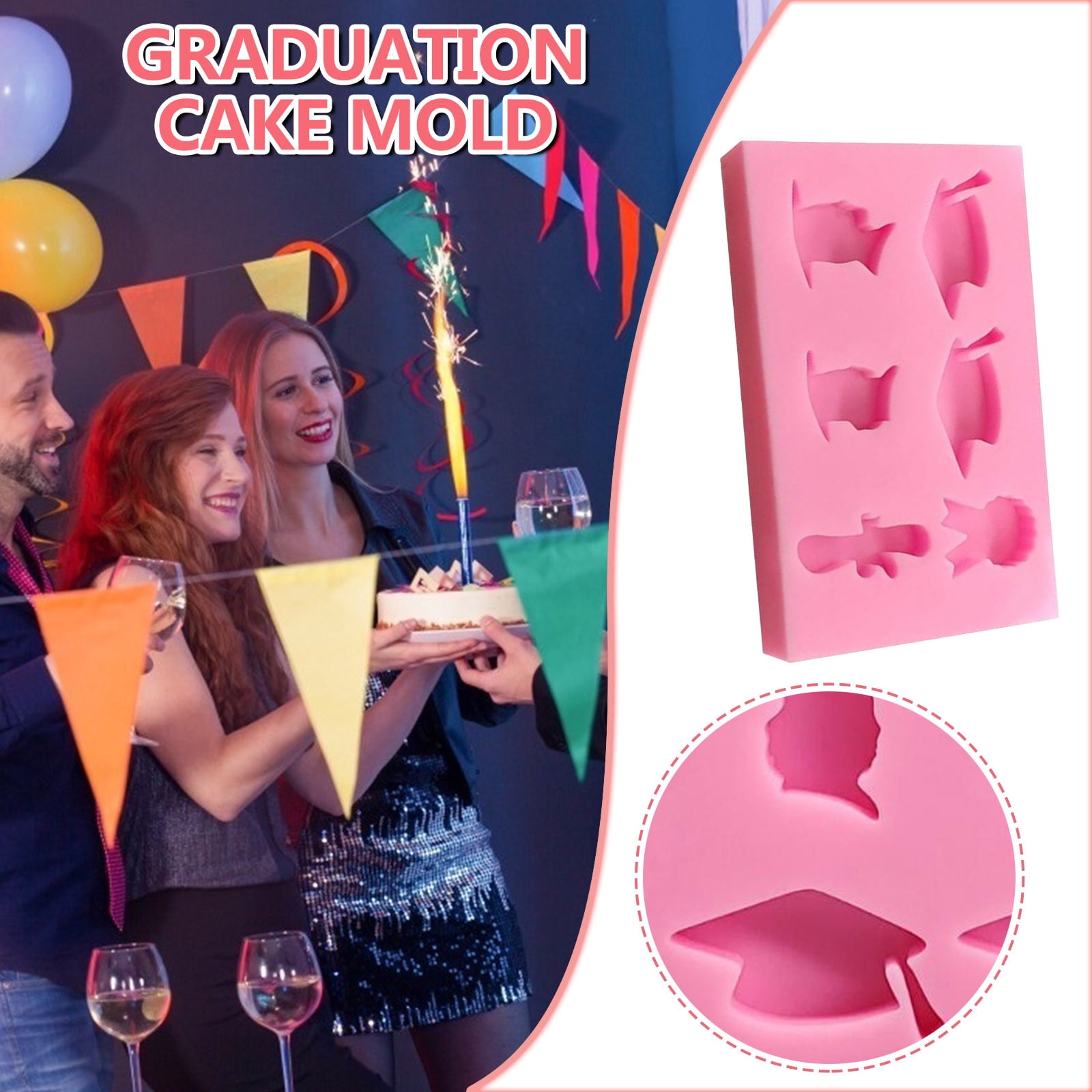 Vikakiooze under10, Graduation Silicone Graduation Cap Diploma Reel Ice ...