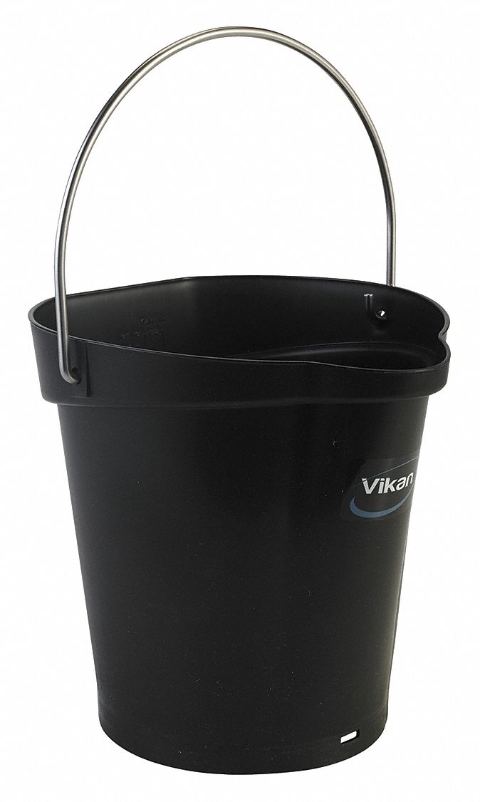 Vikan Hygienic Bucket,1 1/2 gal,Black 56889 - Walmart.com
