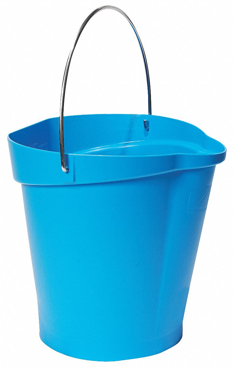 Vikan Hygienic Bucket,3 1/4 gal,Blue 56863 - Walmart.com