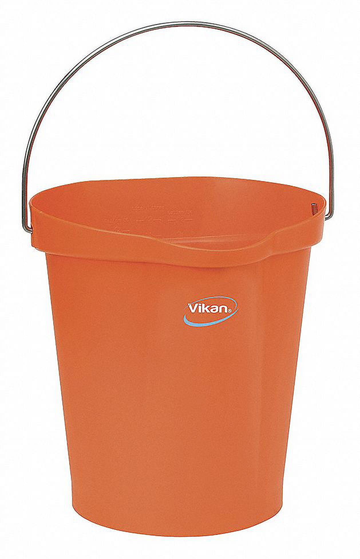 Vikan Hygienic Bucket,3 1/4 gal,Orange 56867 - Walmart.com