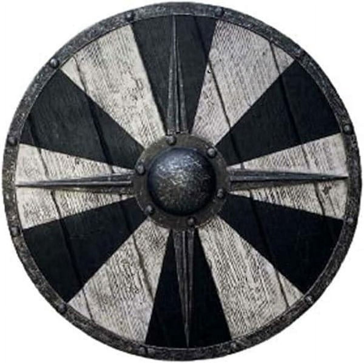 Viking 24" German Humpback Shield – Rustic Wooden Round Plaque for ...