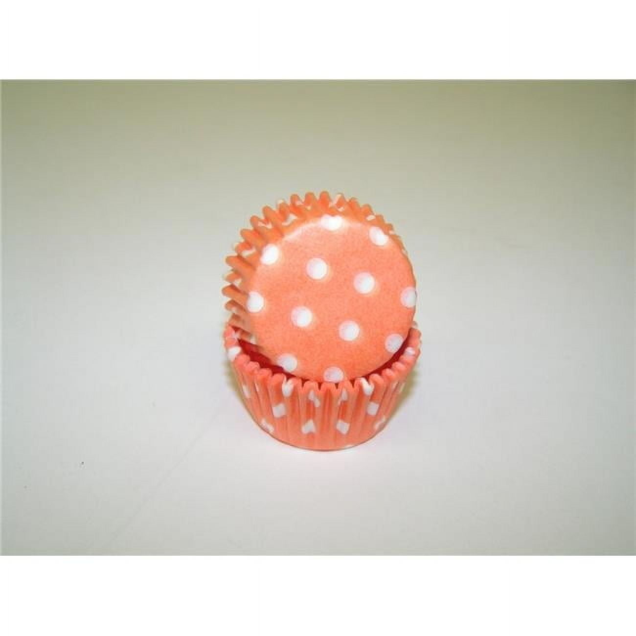 Viking -275 POLKA DOT PEACH 0.75 x 1.38 in. Greaseproof Baking Cup with ...