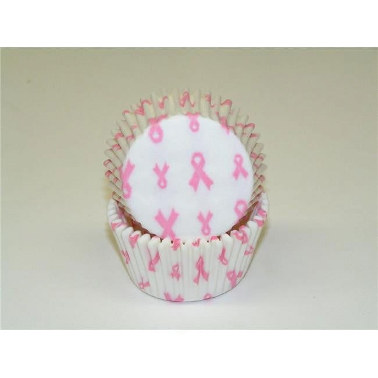 Viking -450C PINK RIBBON 1.25 x 2 in. Greaseproof Baking Cup with Pink ...