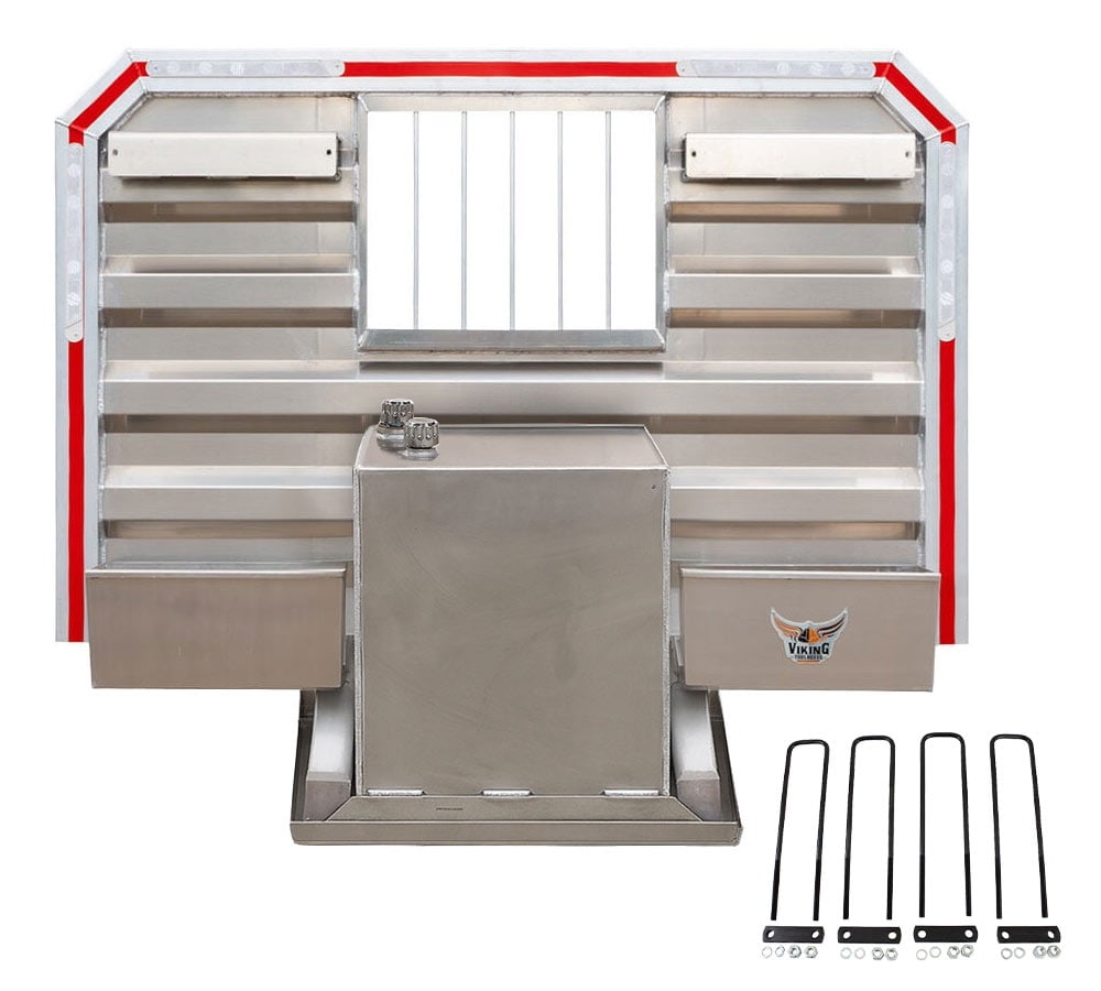 Viking 68" x 80" Semi Truck Headache Rack Kit with 2 Chain Hangers & 70 ...
