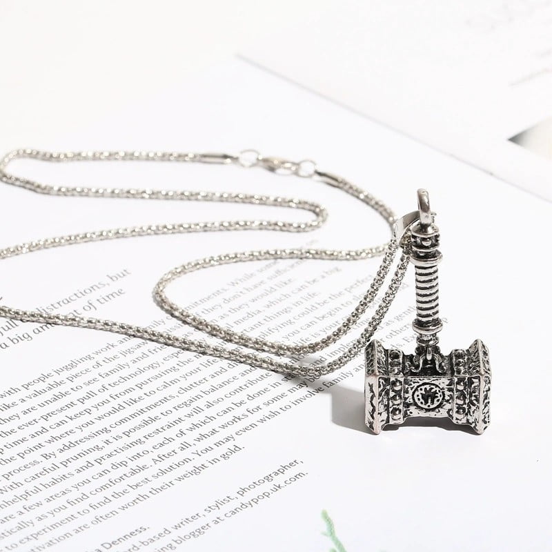 Viking AXE Hammer Pendant Chain Necklace For Men Male Punk Style Gift 3 ...