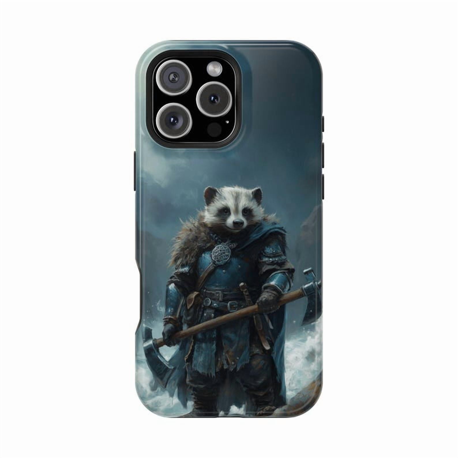Viking Badger iPhone Case Warrior Axe Battle Protector for iPhone 17 16 ...