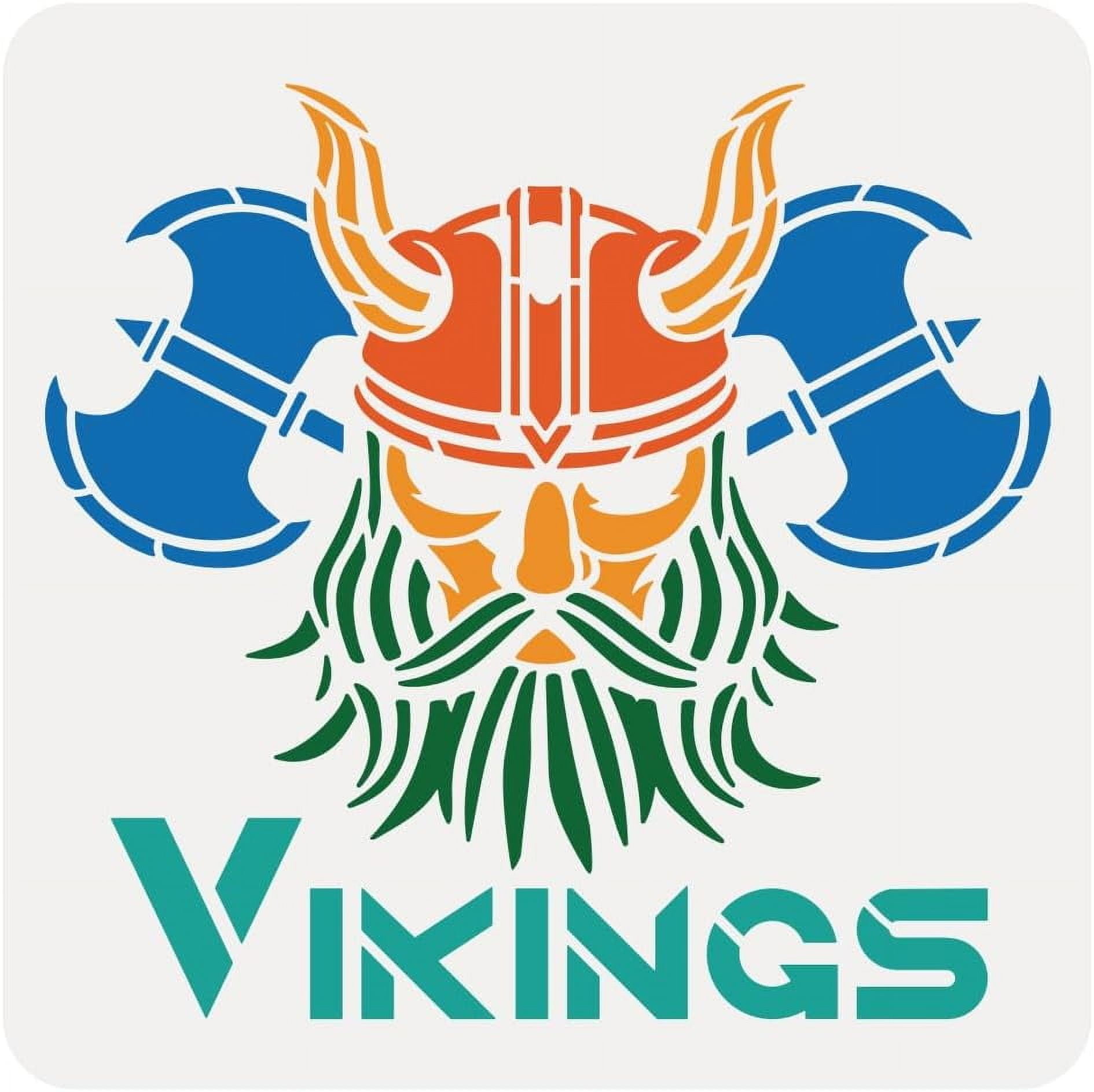 Viking Battle Axes Painting Stencil 11.8x11.8 inch Vikings Stencil for ...