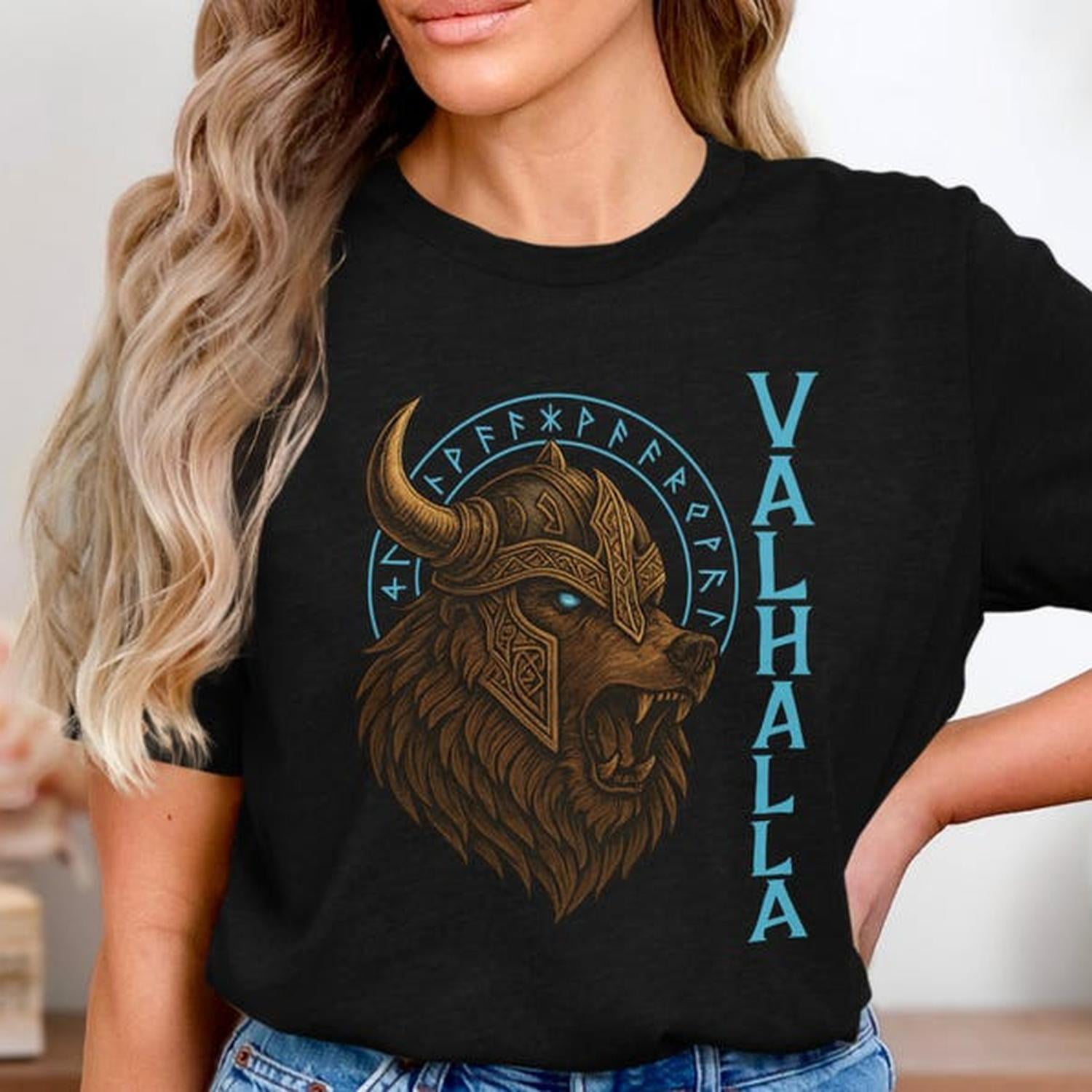 Viking Bear T S1Hirt, Norse Mythology Graphic T1EE, Valhalla Warrior ...