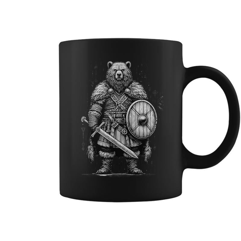 Viking Bear Warrior Odin Berserker Norse Bear Warrior Coffee Mug ...