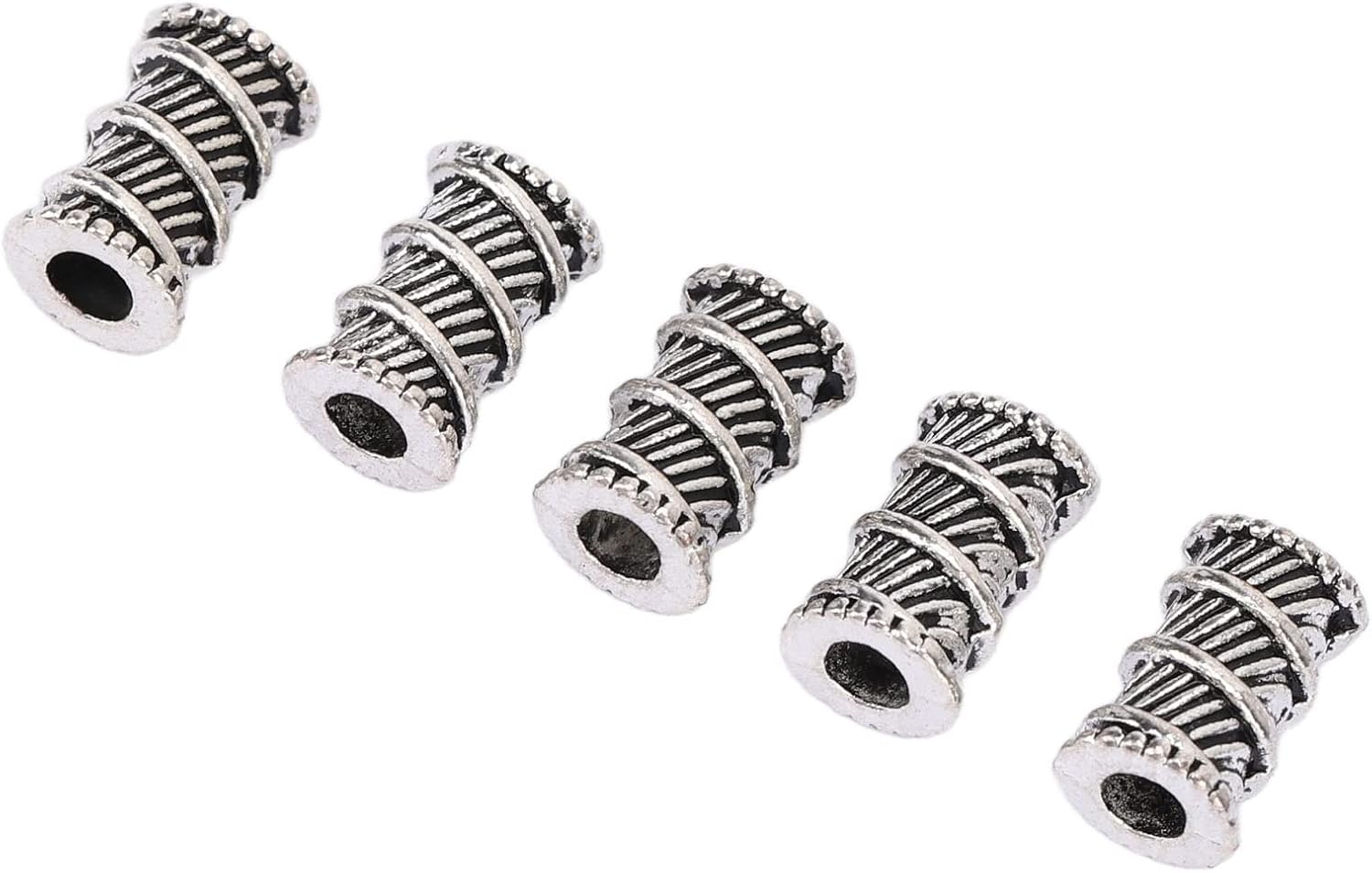 Viking Beard Beads Tubular Thread DIY Making Alloy Hair Beads 50 Pcs ...