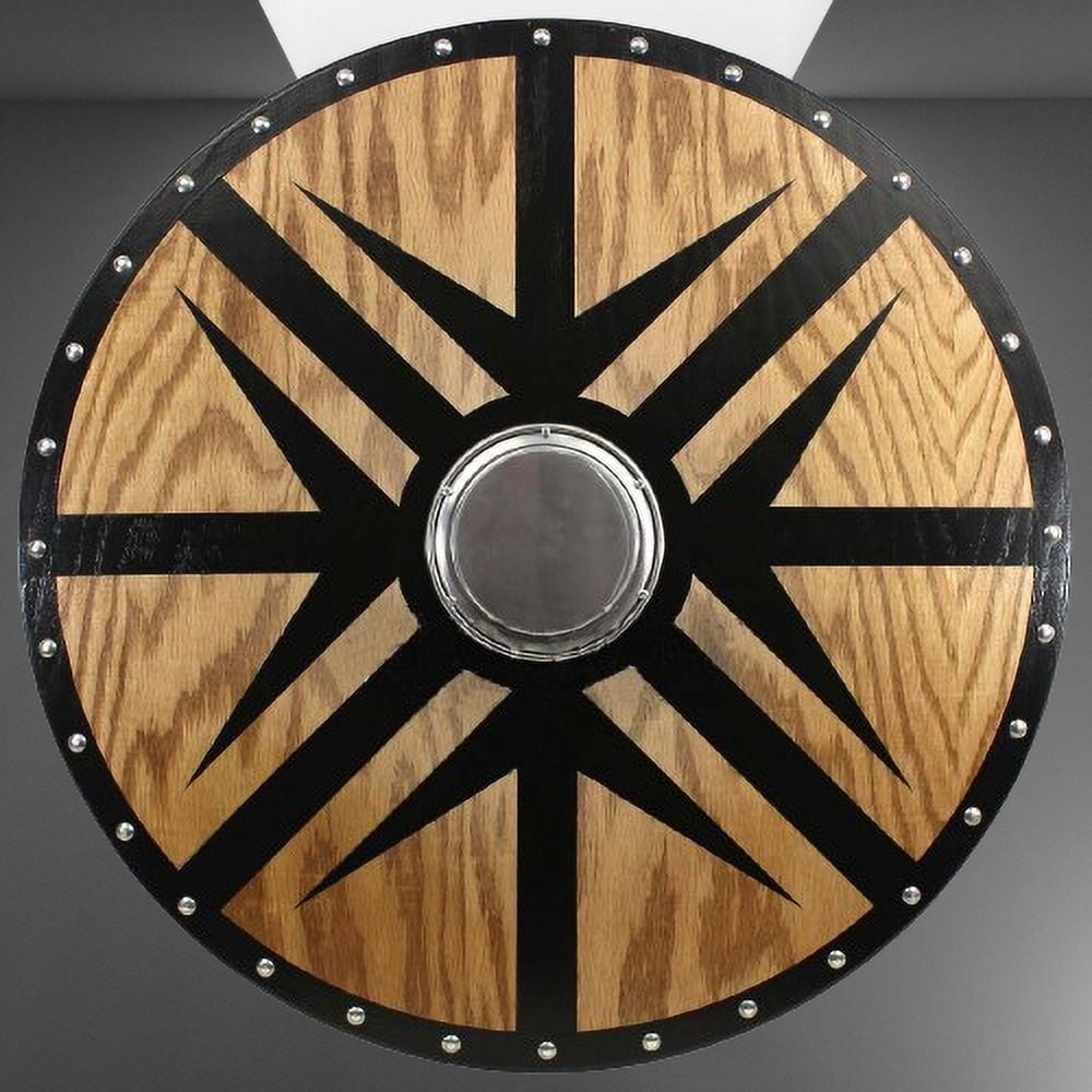 Viking Black Arrow Berserker Shield - Made of Solid Oak --- Norse ...